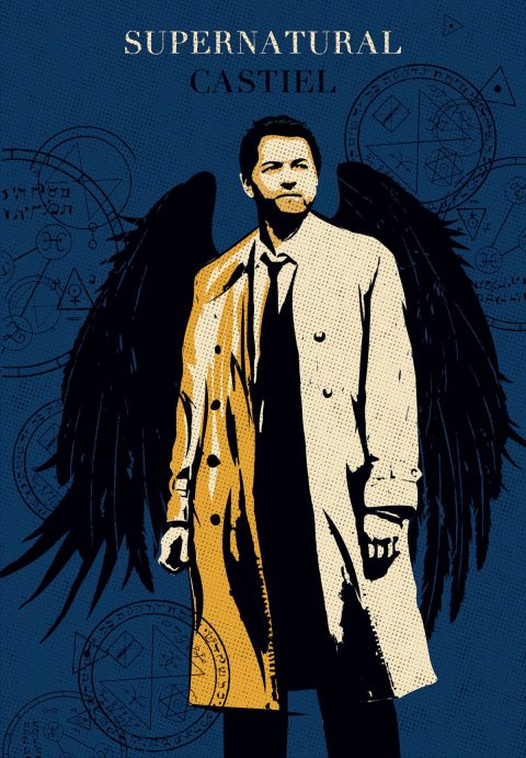Castiel Supernatural | Poster By Goldenplanetprints