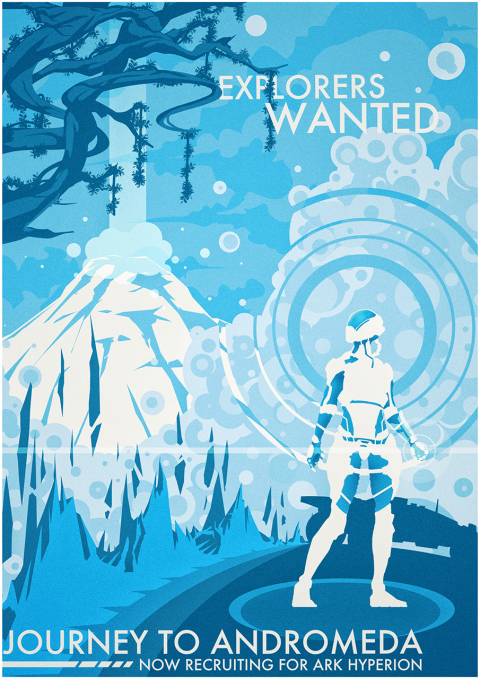 Explorers Wanted A Mass Effect Andromeda Recruitment Poster Lazare Gvimradze Posterspy