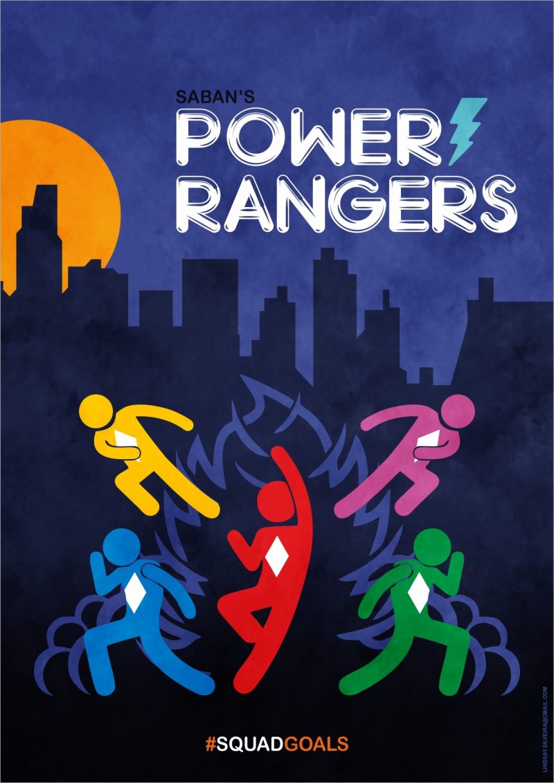 Power Rangers (2017) | Poster By Lin