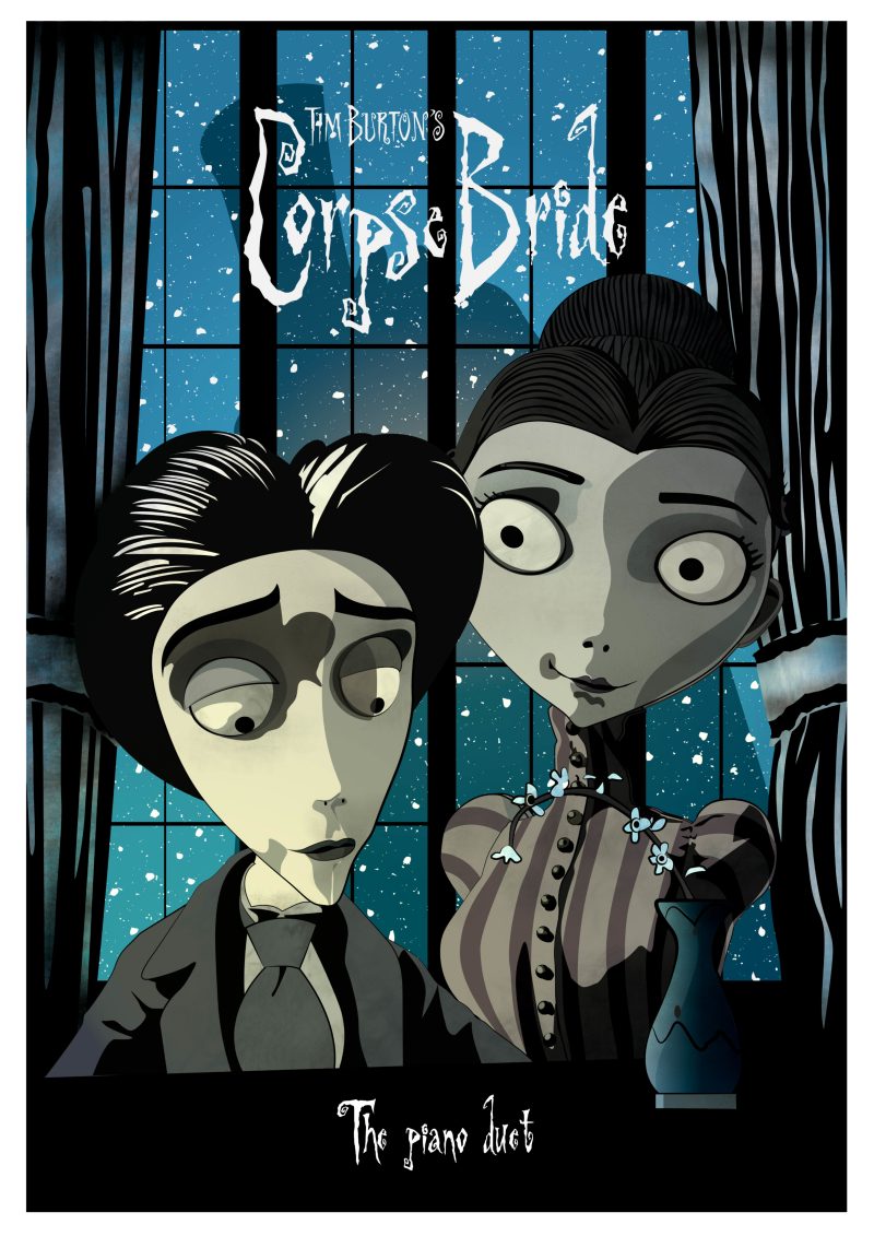 Tim Burton's Corpse Bride - The Piano Duet. | Poster By Shades Of Blue ...