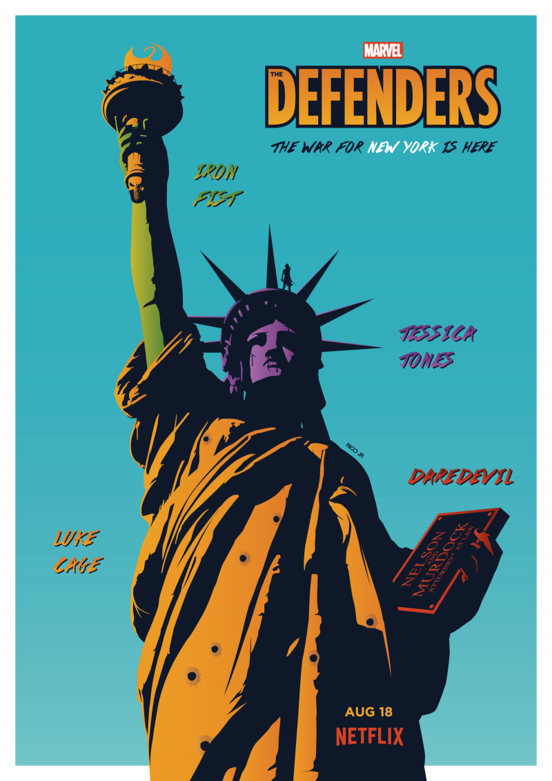 Marvel THE DEFENDERS Poster Art | Poster By Rico Jr