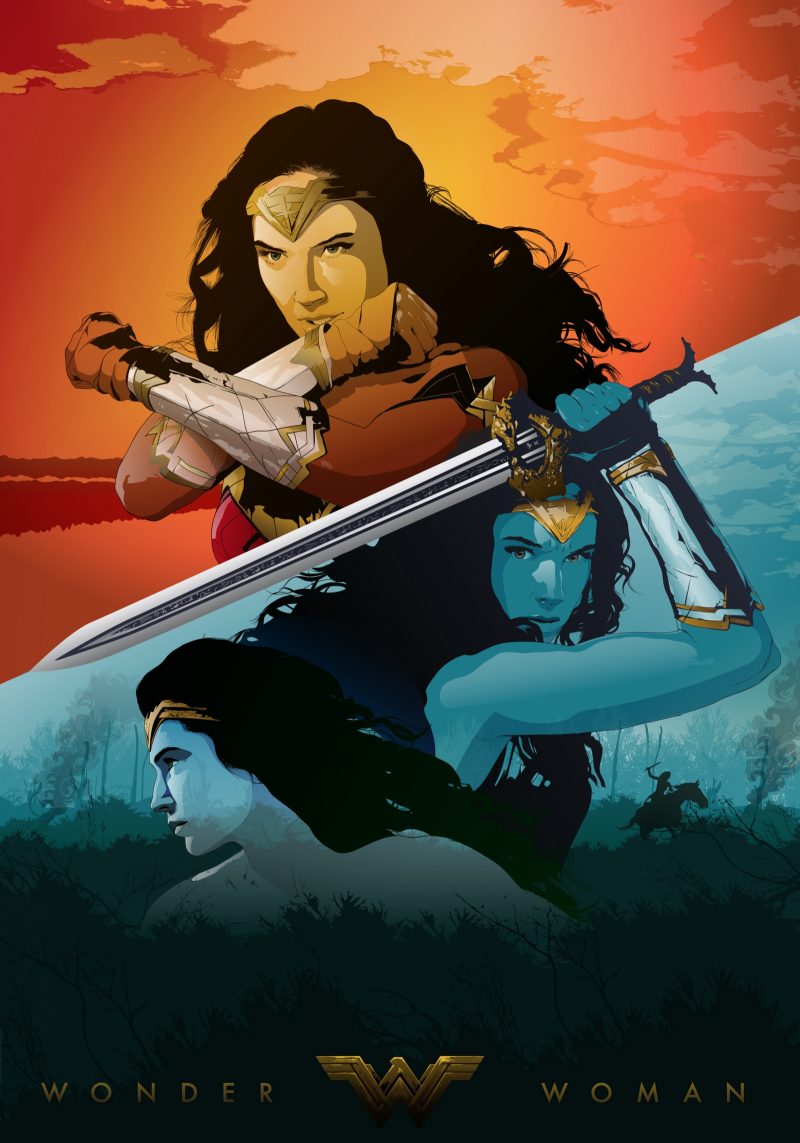 Wonder Woman, Vector Illustration | Poster By Lorenzo Imperato