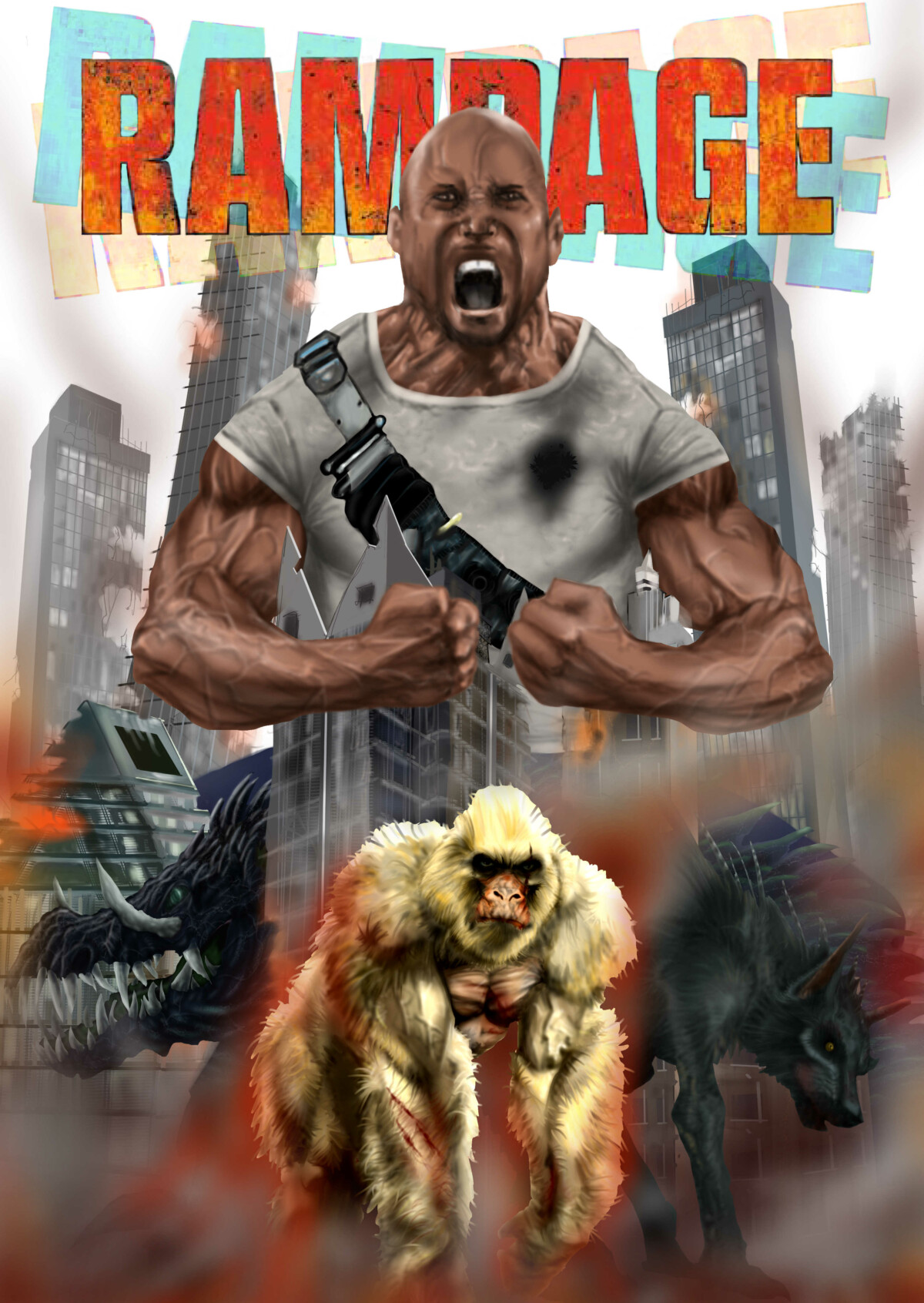 Rampage Rampagin Rock Poster By Sid