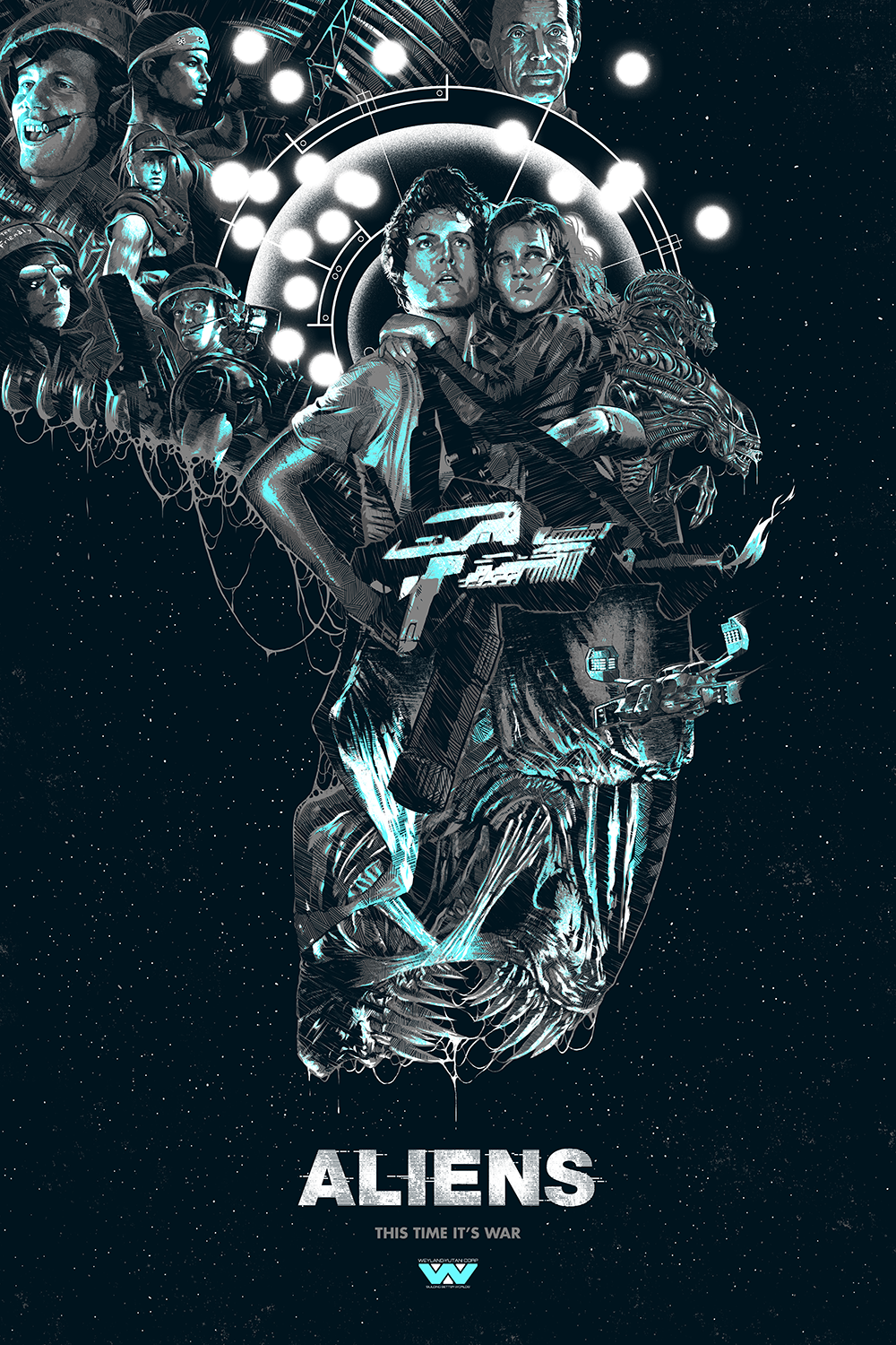 ALIENS - They Mostly Come At Night... Mostly. | Poster By Luke_Preece