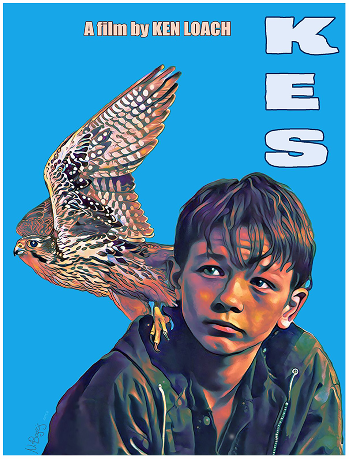 Kes (1969) | Poster By NikosBogris