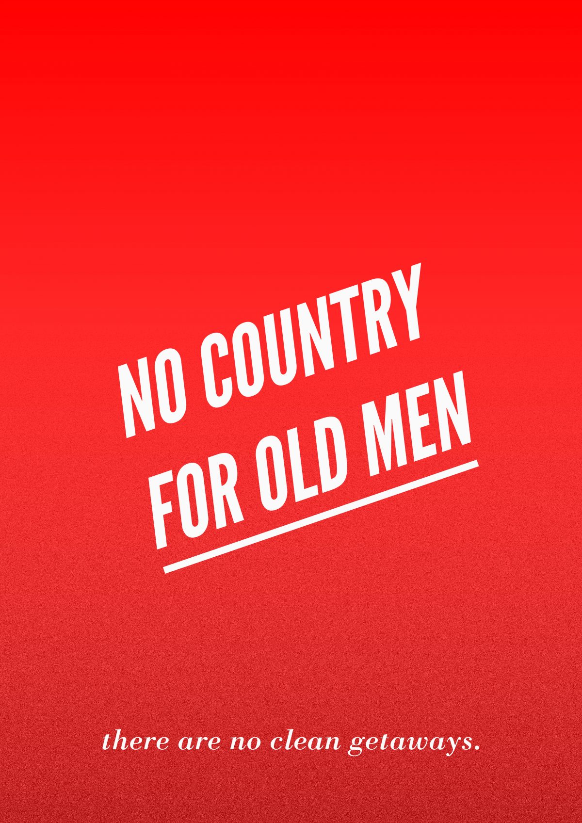 NO COUNTRY FOR OLD MEN Minimal Movie Poster - PosterSpy