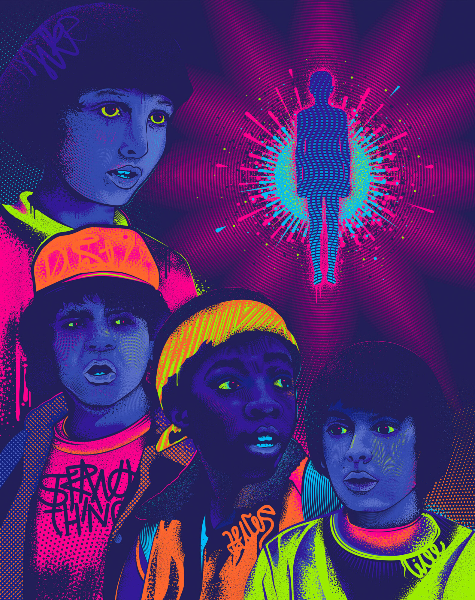 Stranger Things - Neon Visions | Poster By Si Heard