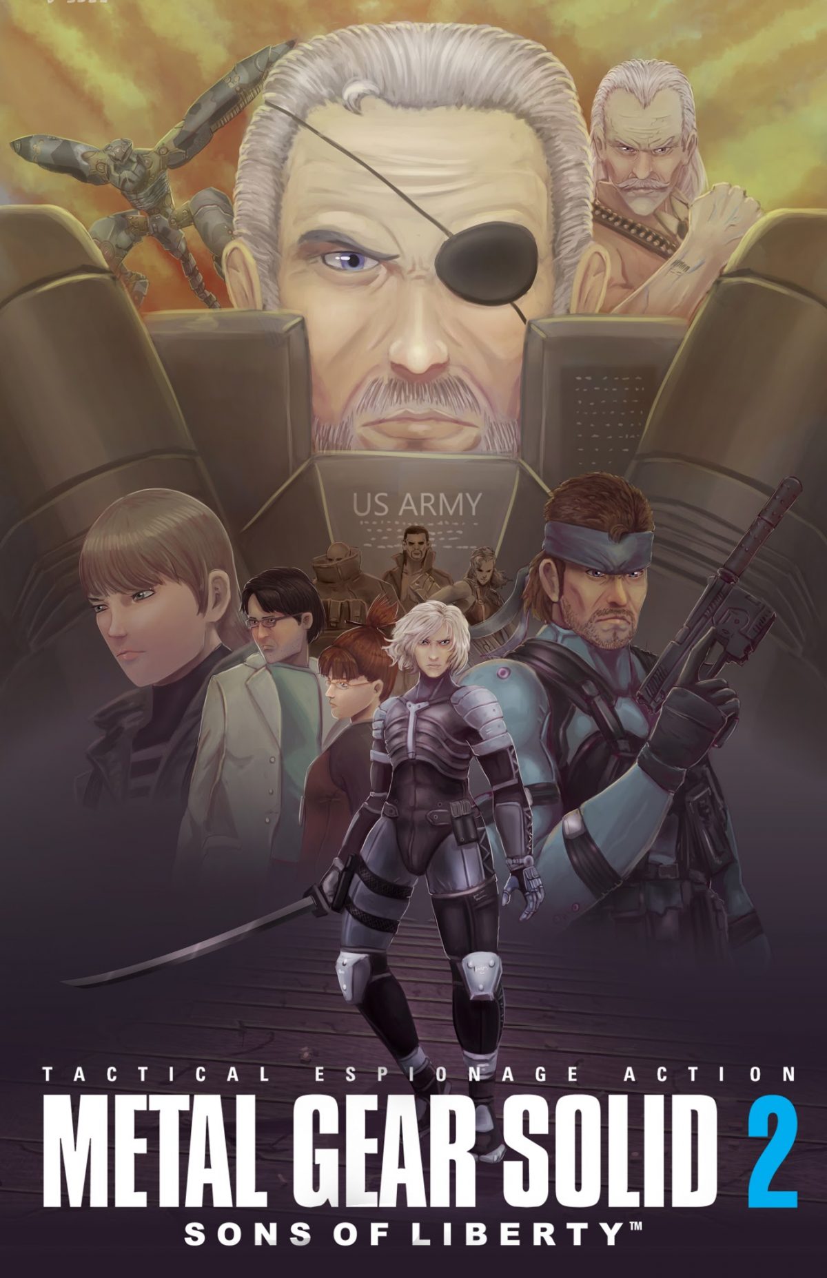 Metal Gear Solid 2 | Poster By Bsideilustrador