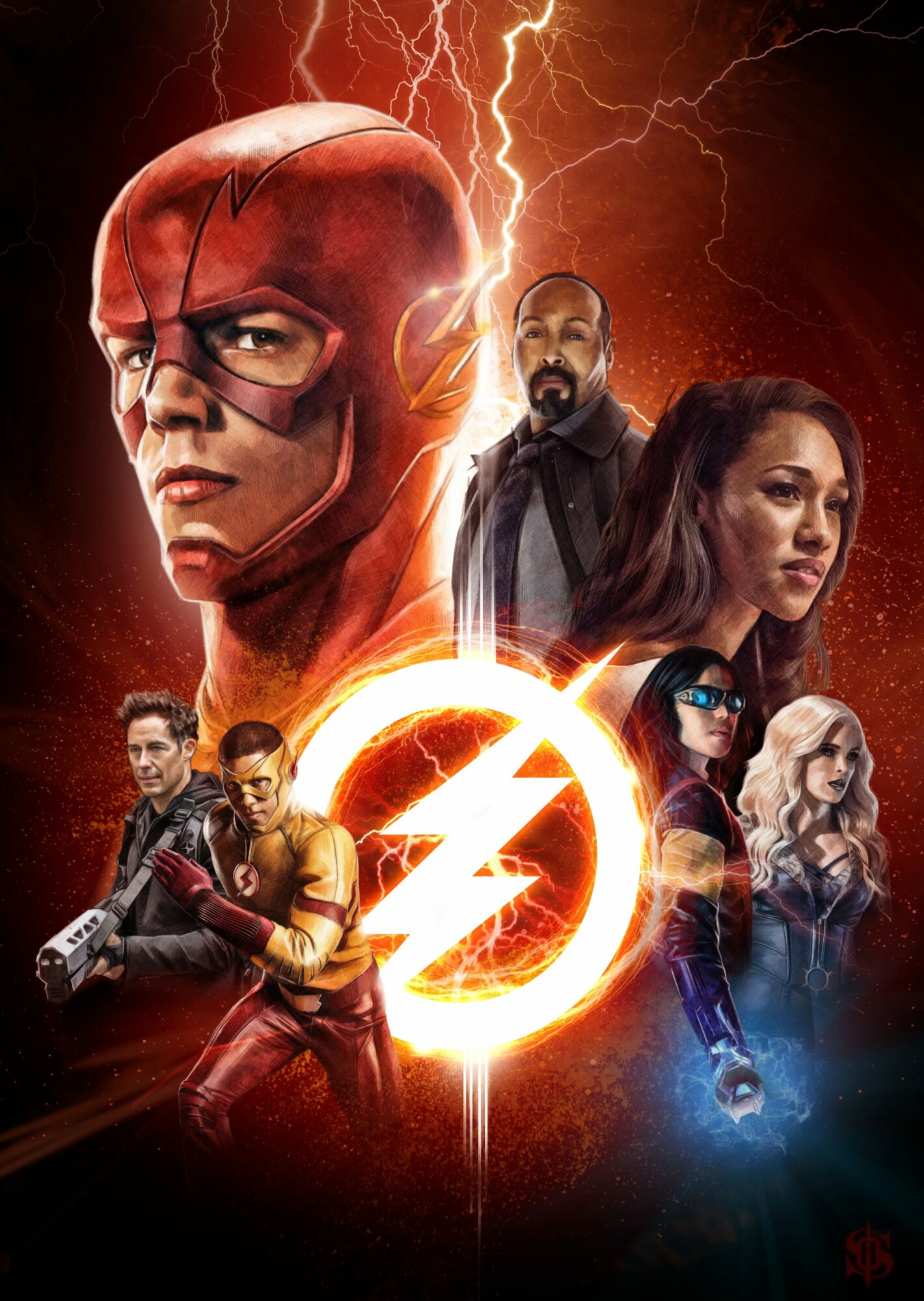 Flash Cast - DC Universe | Poster By Straife01