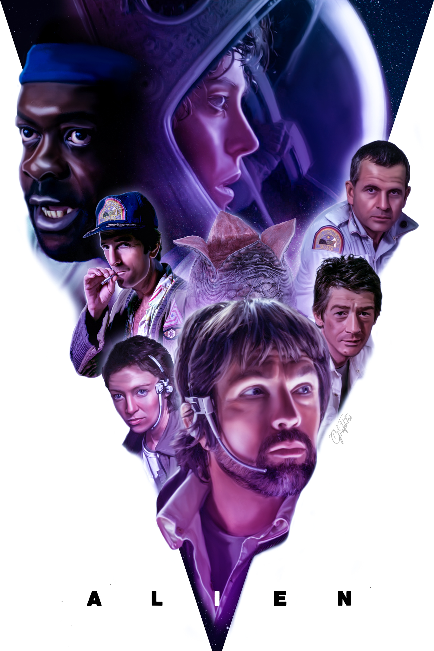 Alien Alternate Poster | Poster By Neil Fraser Graphics