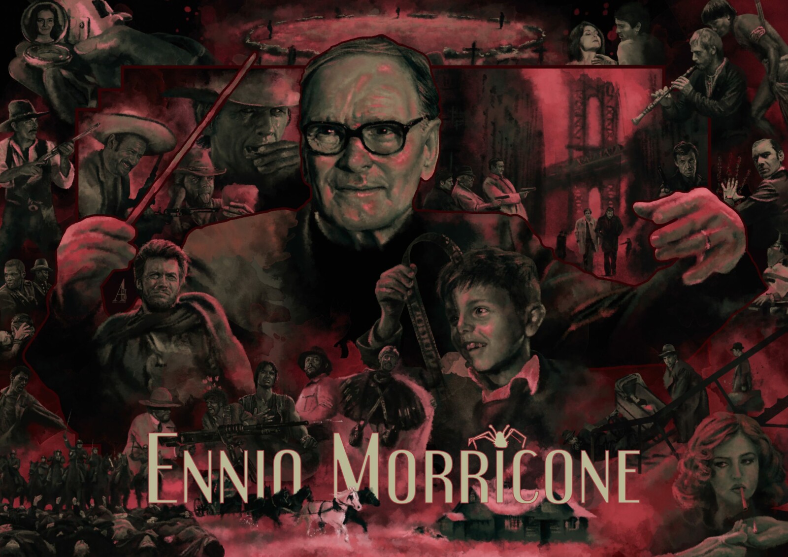 Ennio Morricone Tribute | Poster By Artamo