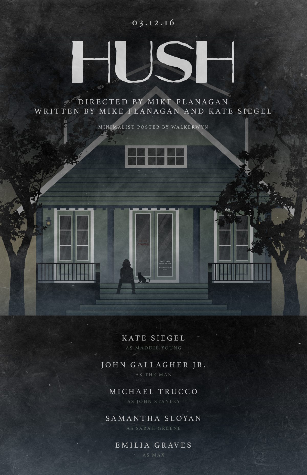 HUSH | Mike Flanagan | Poster By Walkerwyn