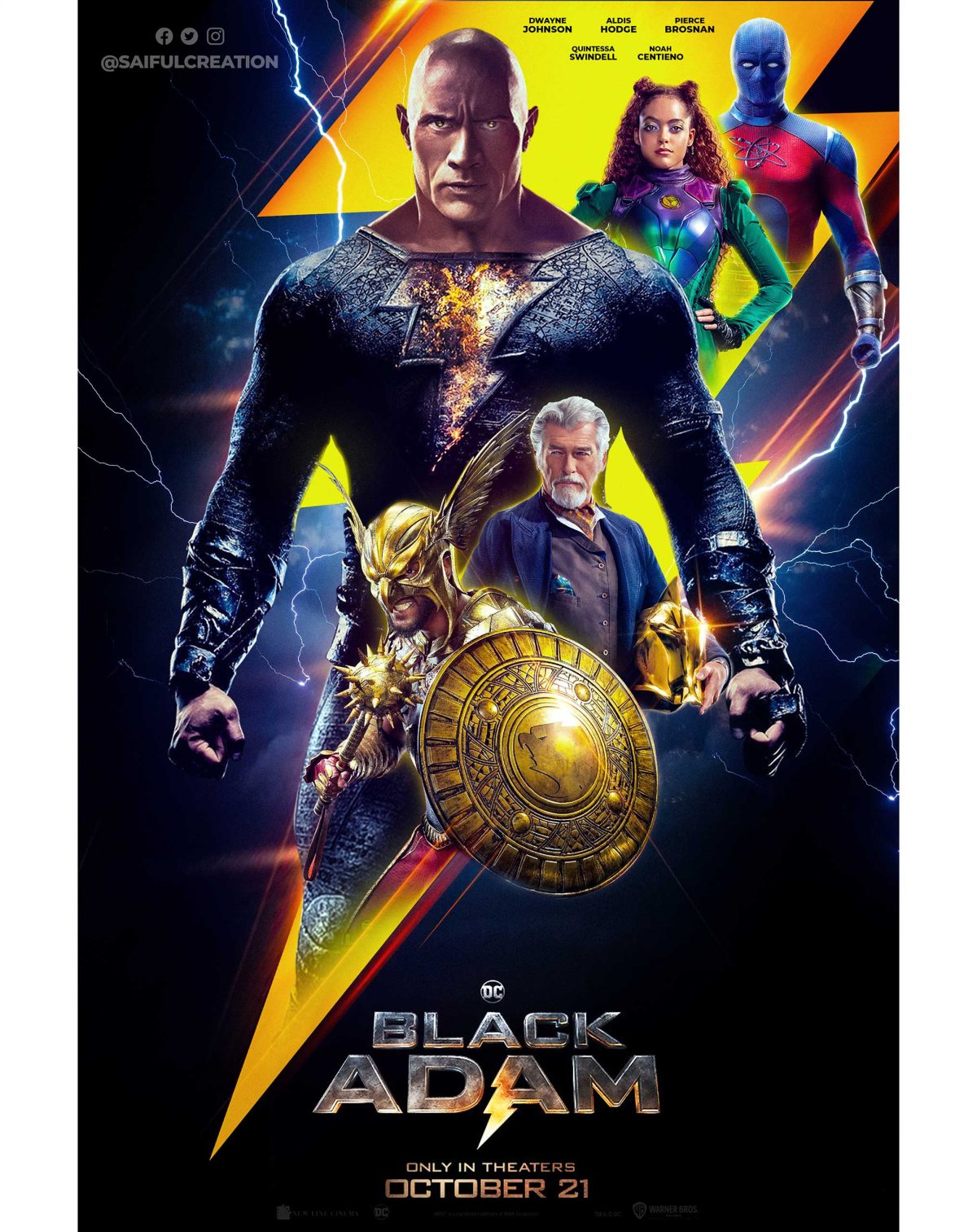 Black Adam Poster Design | Poster By Saiful Creation