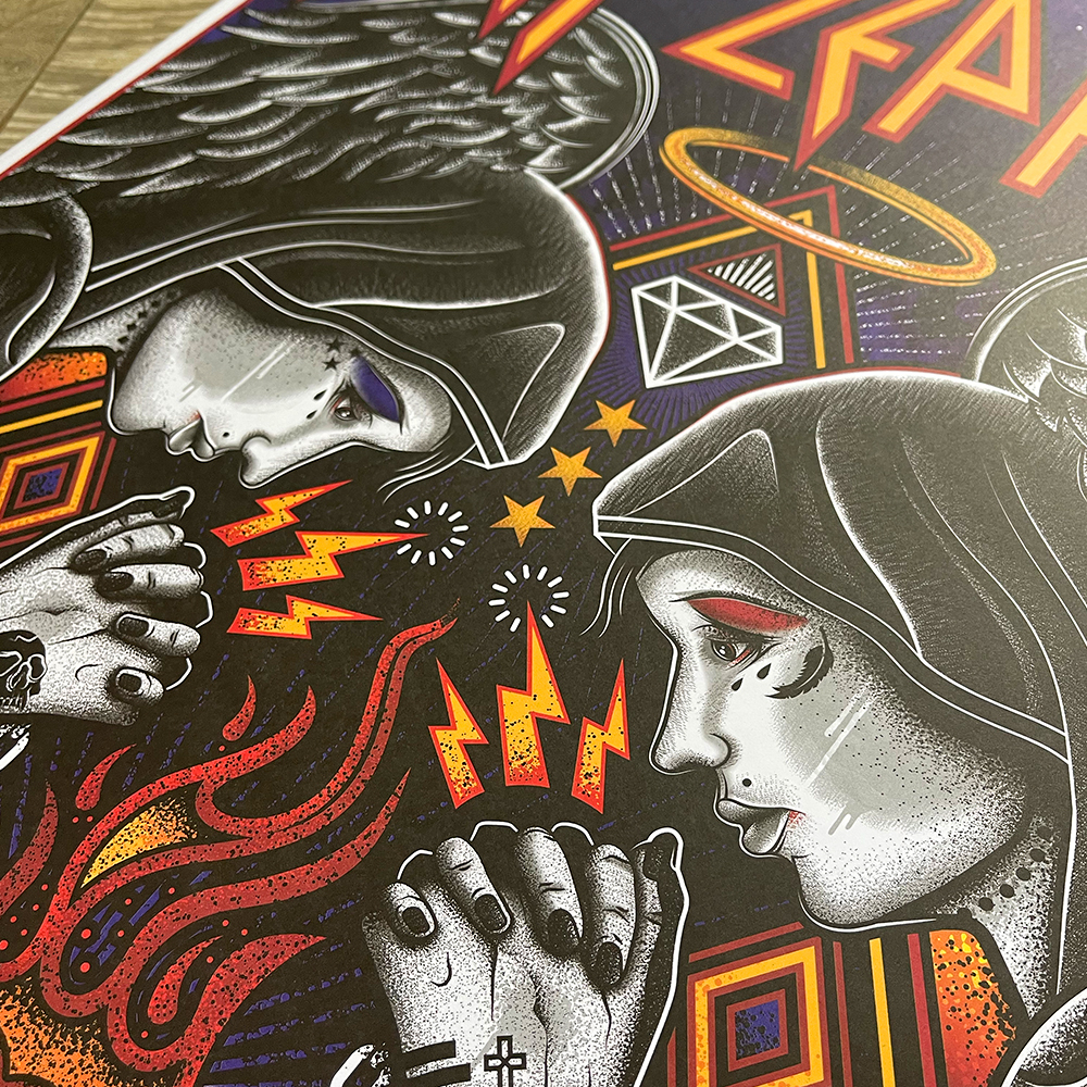 Def Leppard - Official Stadium Tour Poster | Poster By Si Heard