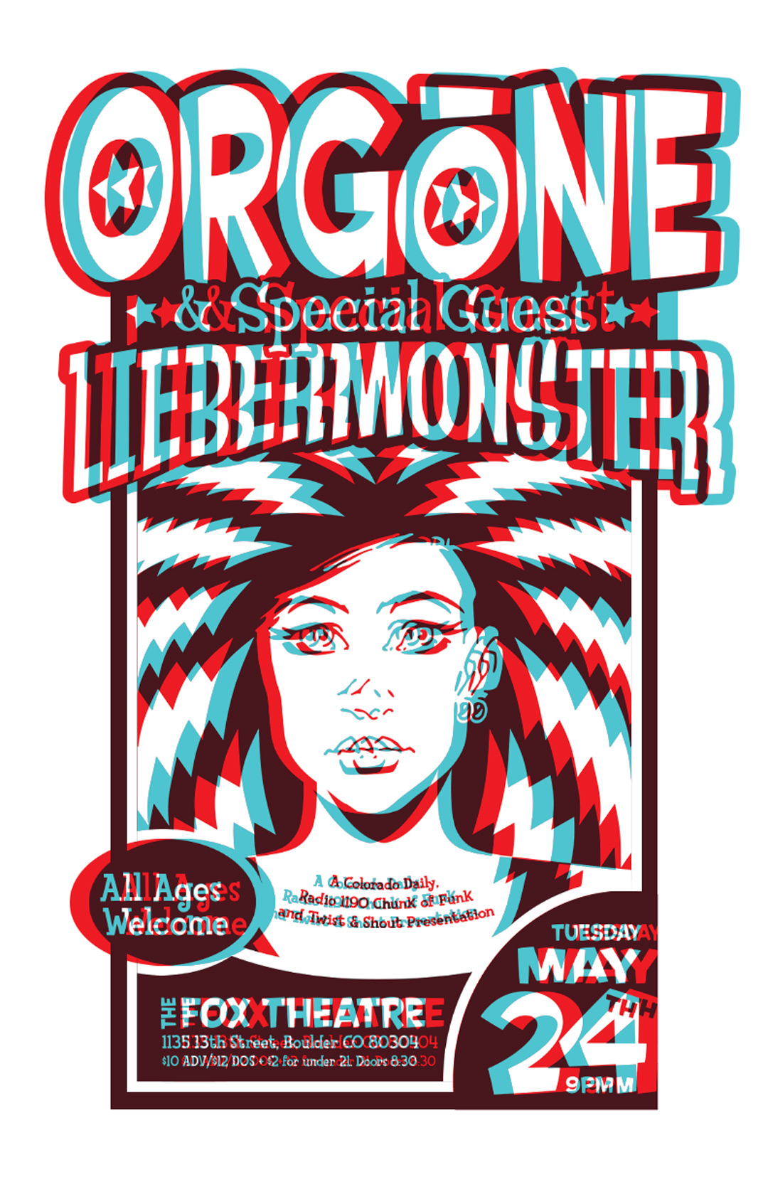 Orgone 3D Gig Poster | Poster By Acme Tiki Co.