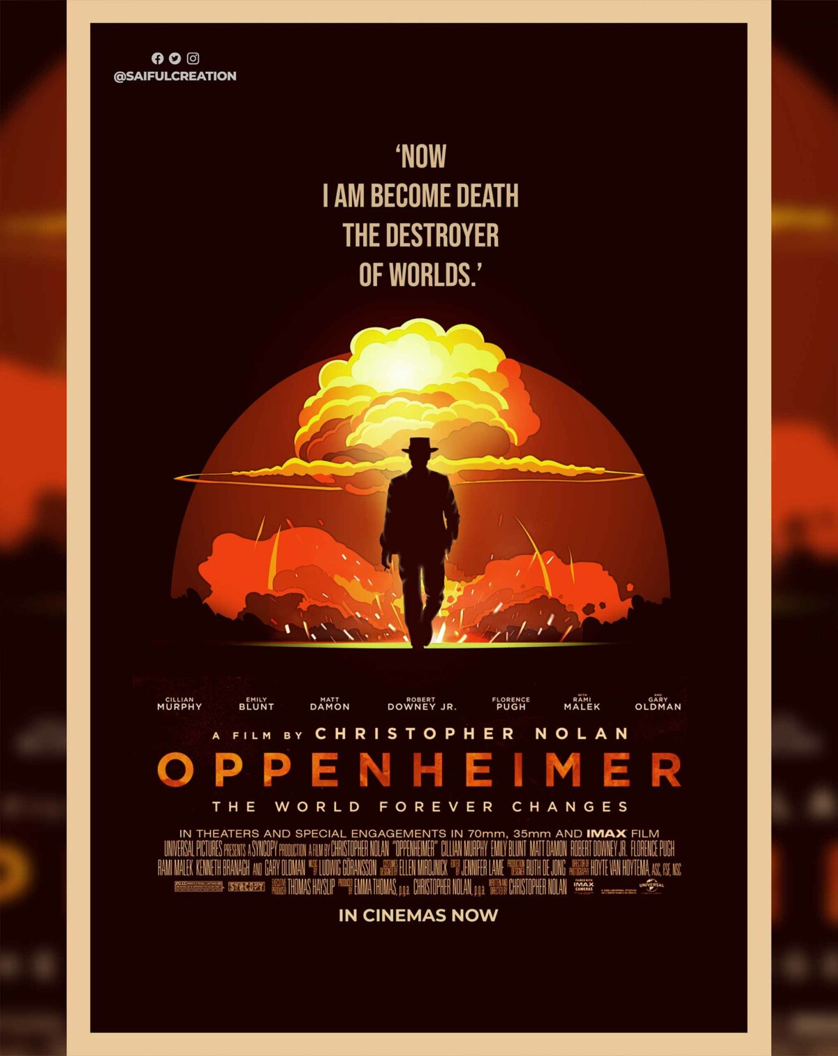 Oppenheimer Poster | Poster By Saiful Creation