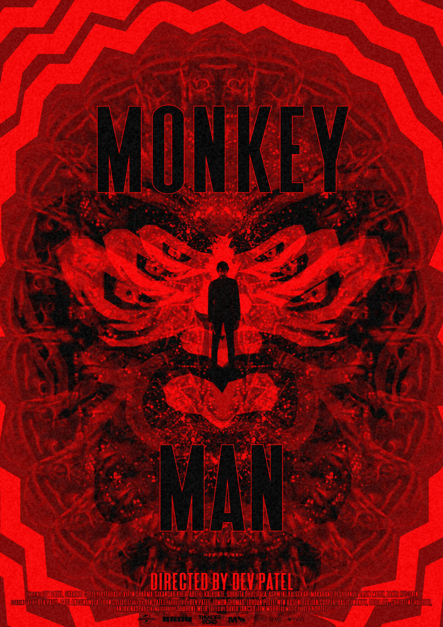 Monkey Man (2024), Dev Patel | Poster By Veekshith K H