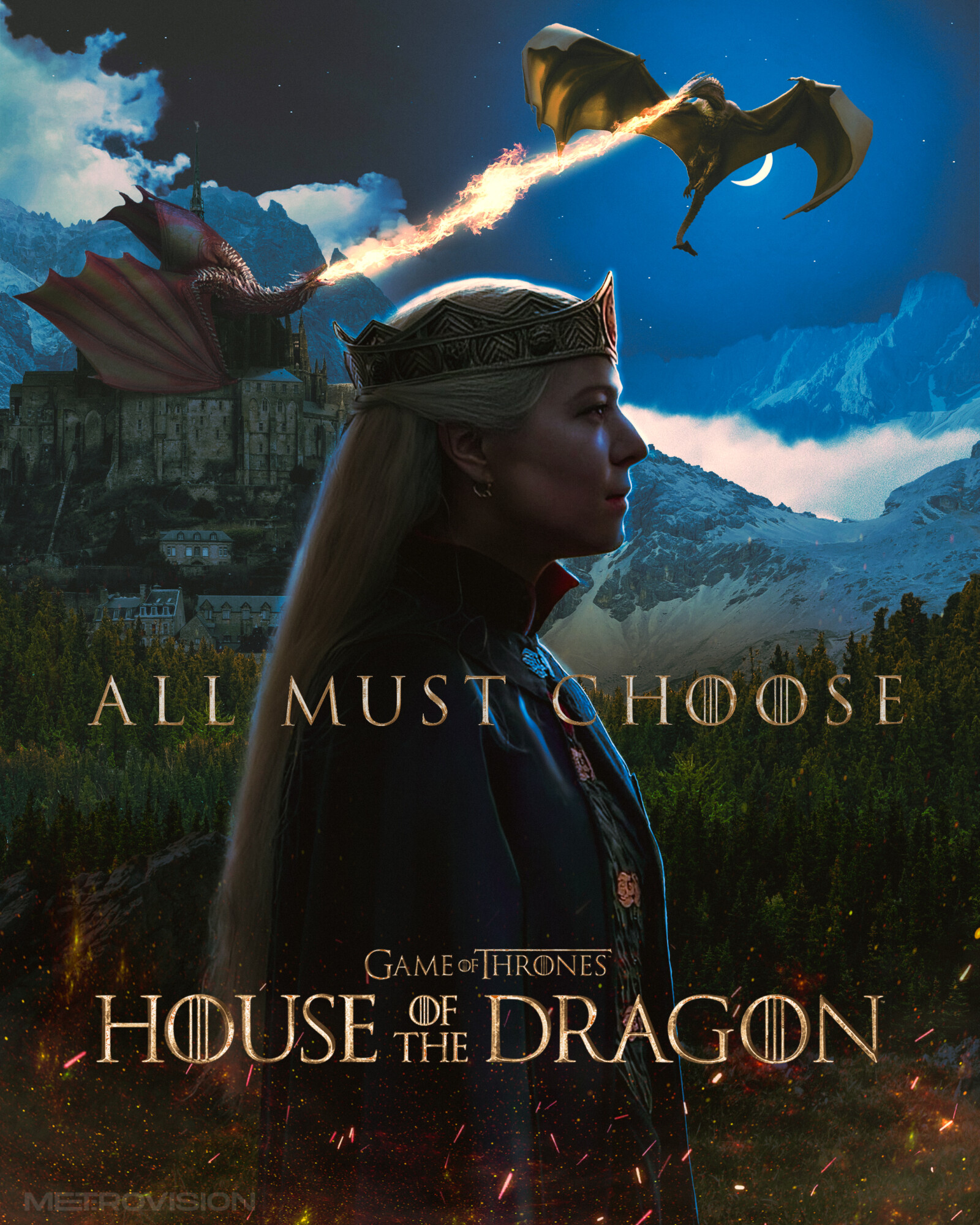 House Of The Dragon - All Hail Queen Rhaenyra | Poster By Metro