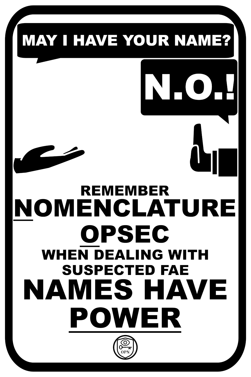 Nomenclature Opsec - Office For The Preservation Of Normalcy | Poster ...