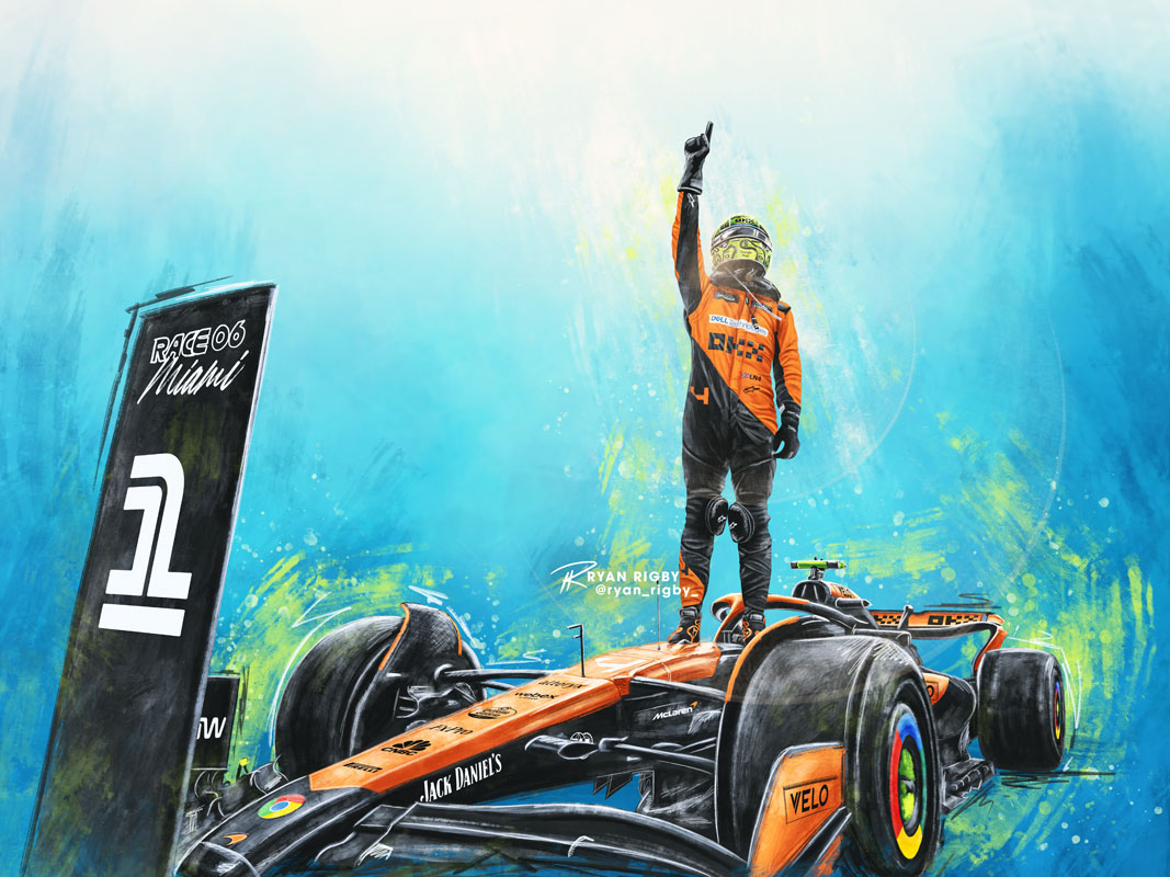 Lando Norris Win - Miami | Poster By Ryanrigby