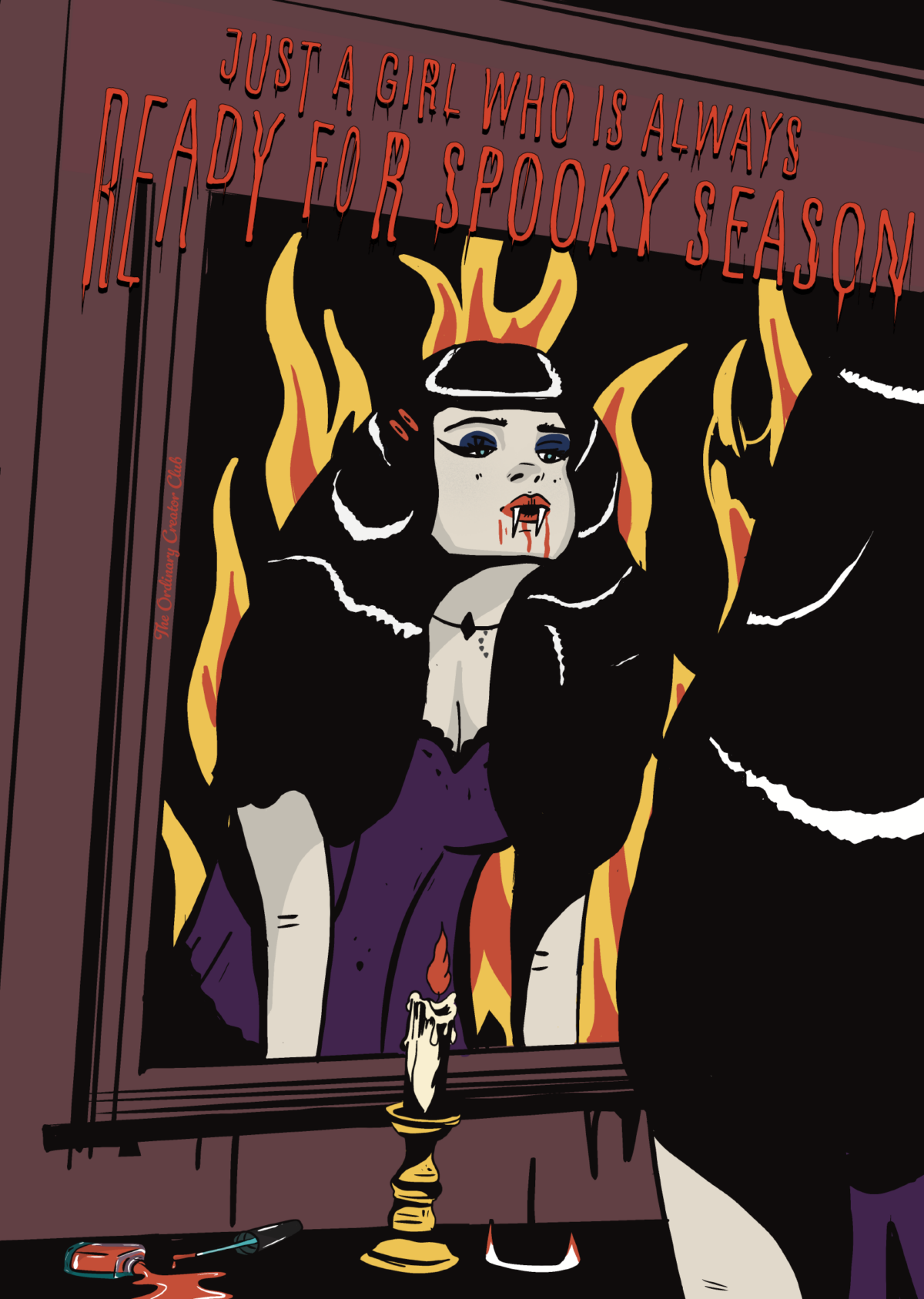 Just A Girl Who Is Always Ready For Spooky Season | Poster By Nicola Robson