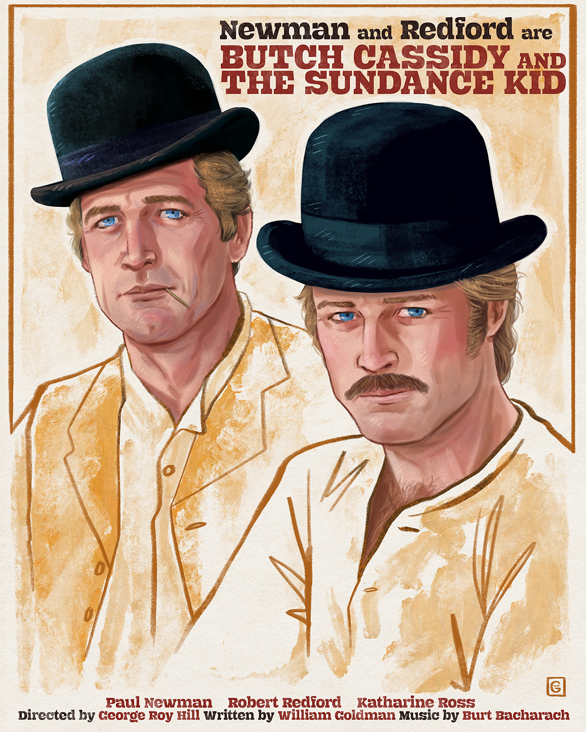 Butch Cassidy And The Sundance Kid | Poster By Graham Corcoran