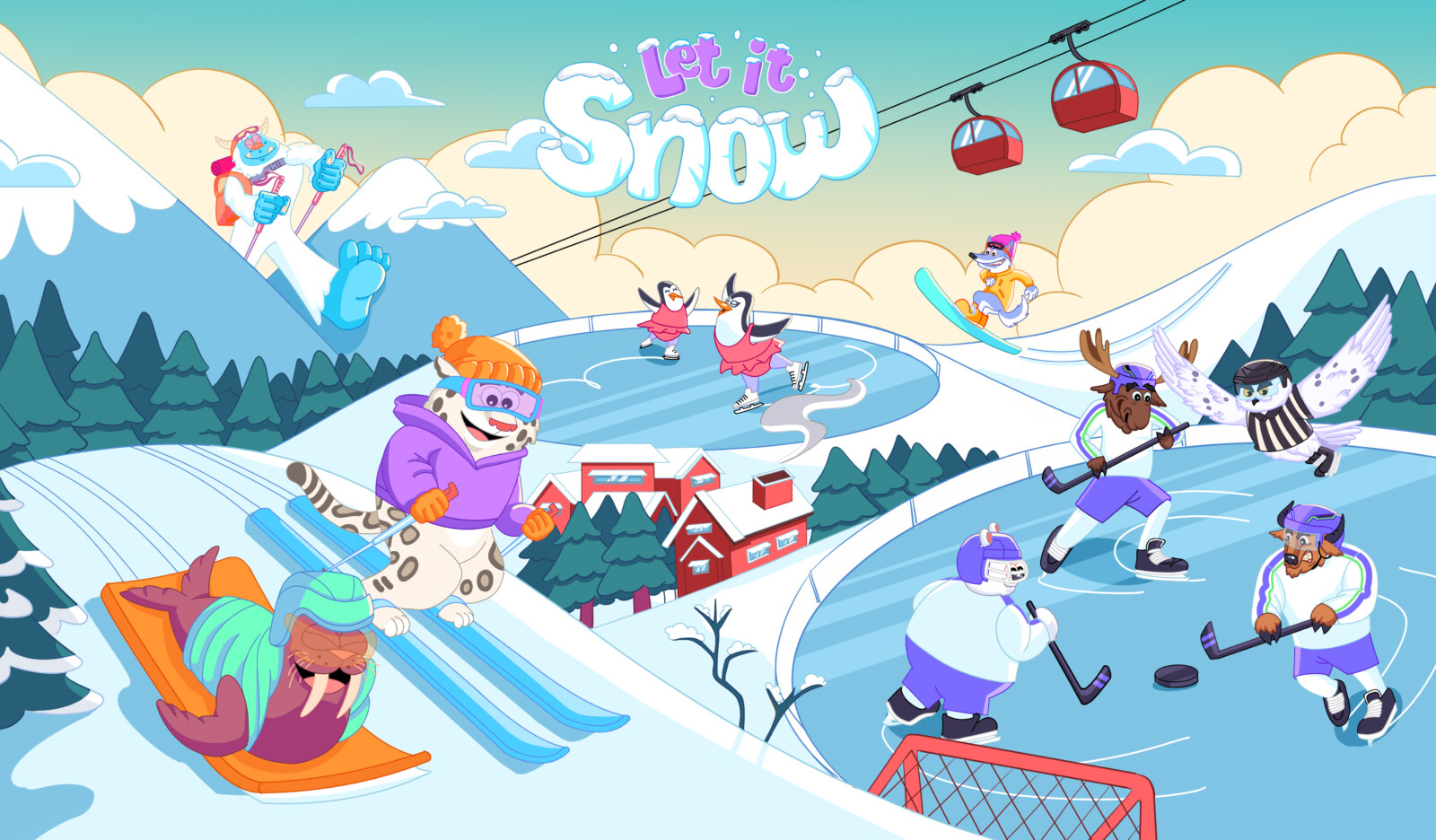 Let It Snow - Winter Illustration Project | Poster By MVG Studios