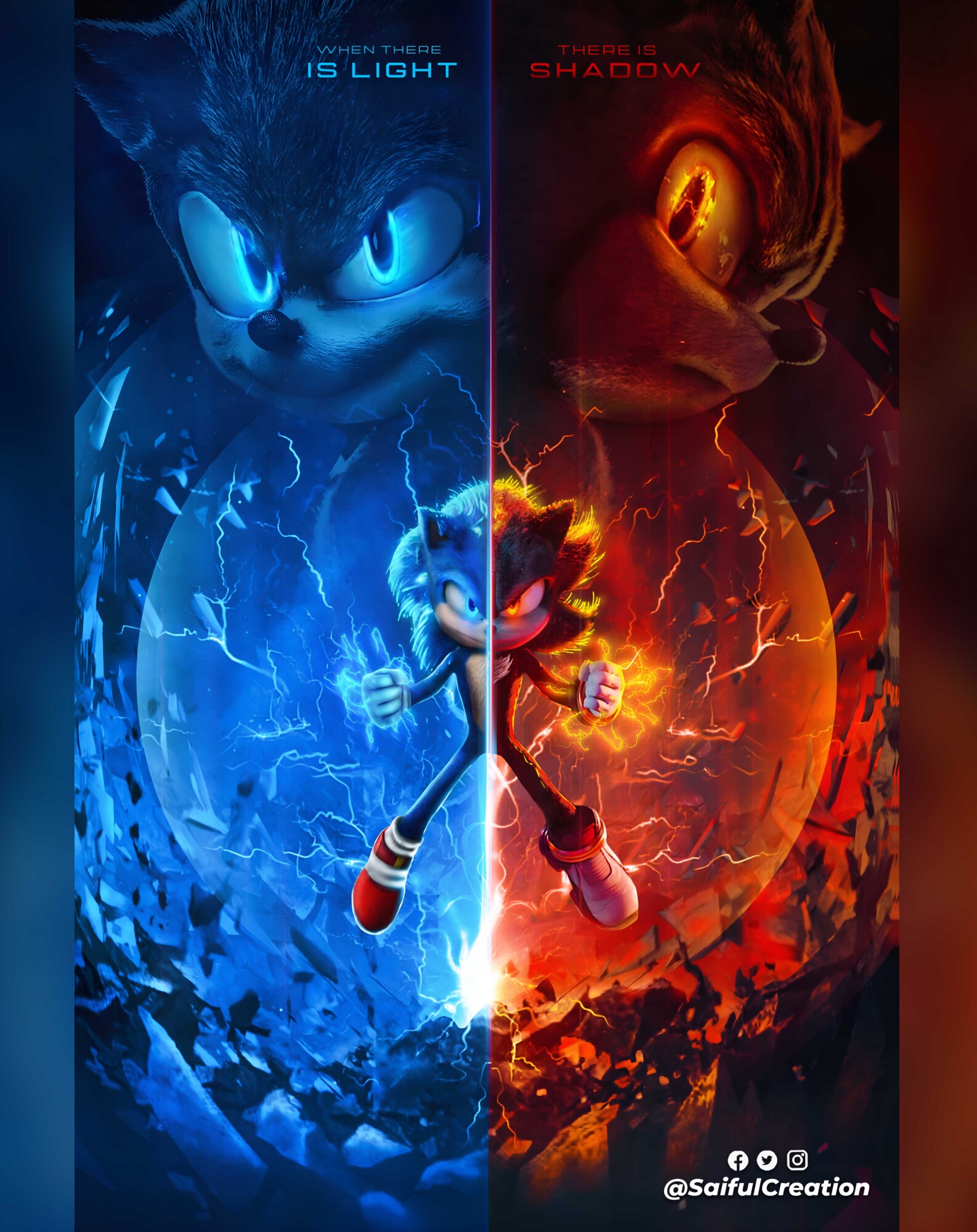 Sonic The Hedgehog 3 Poster Art | Poster By Saiful Creation