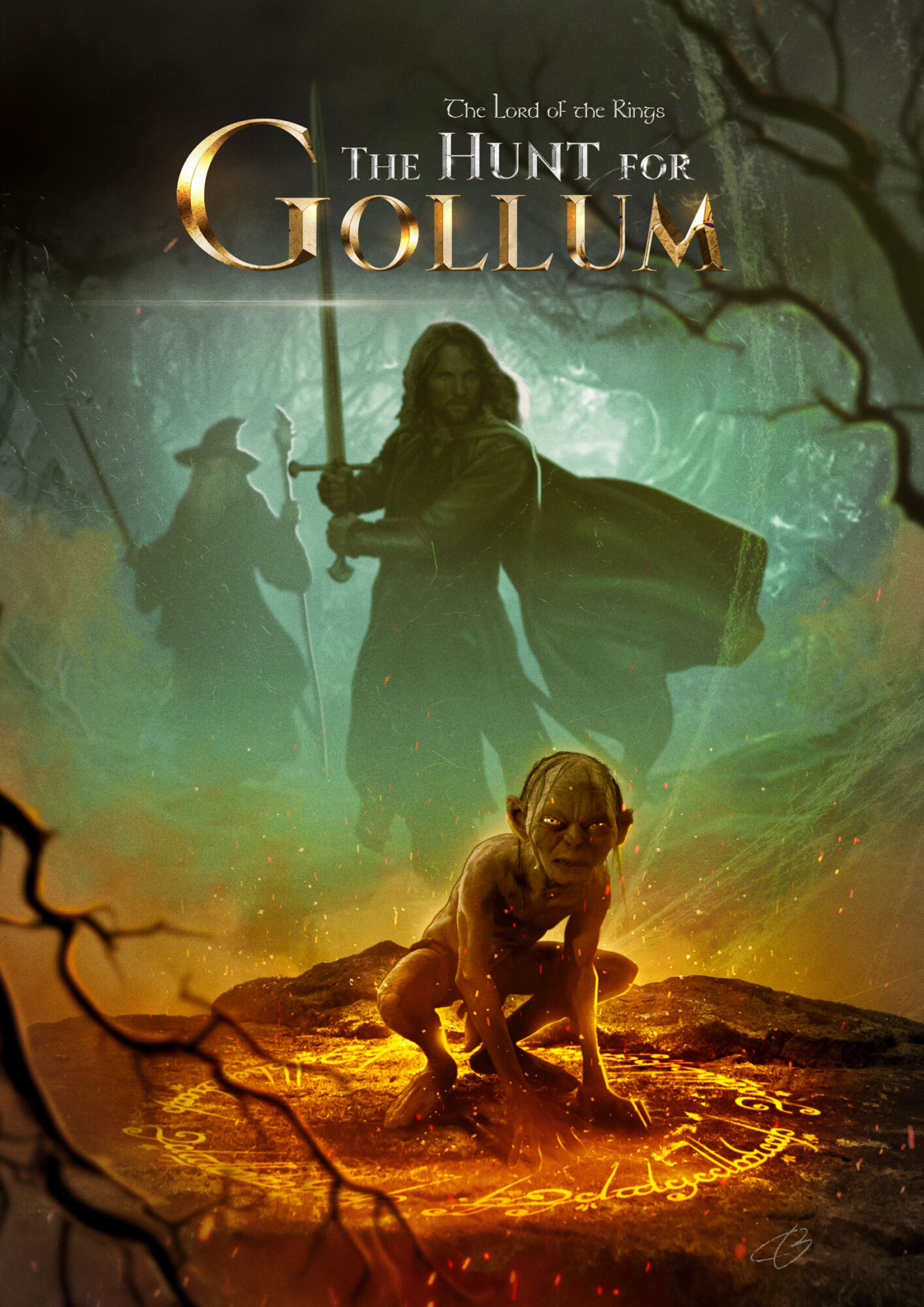 The Hunt For Gollum | Poster By Bartos Gyorgy