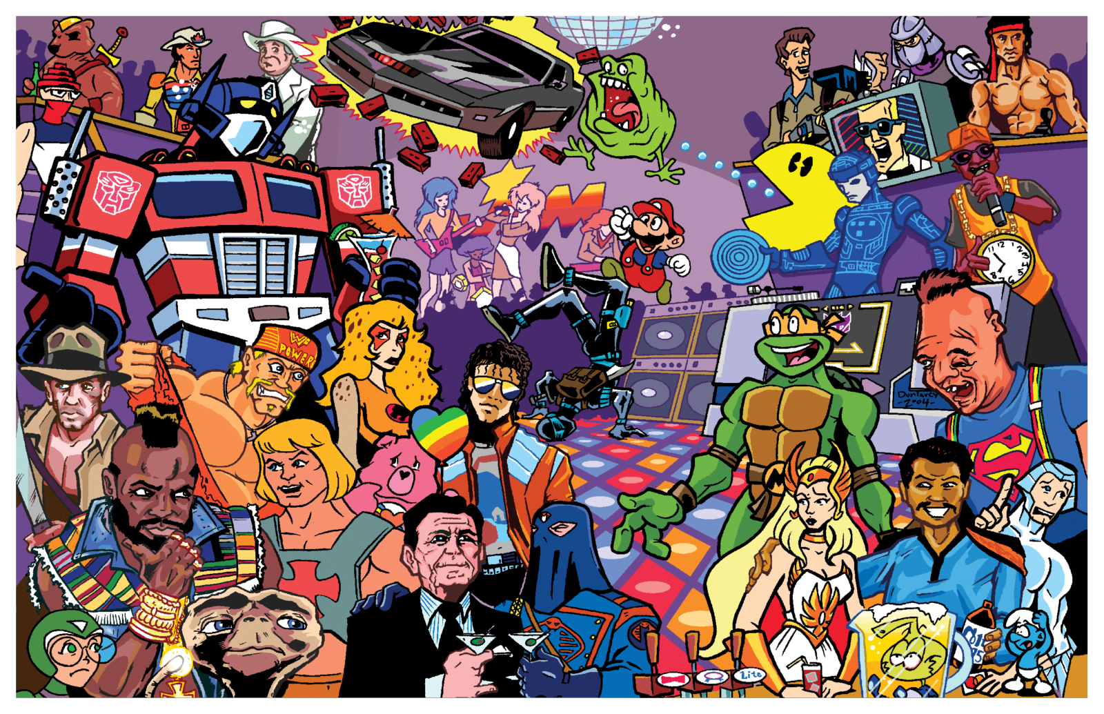 The Eighties Strike Back By Ryan Dunlavey | Poster By Ryan Dunlavey