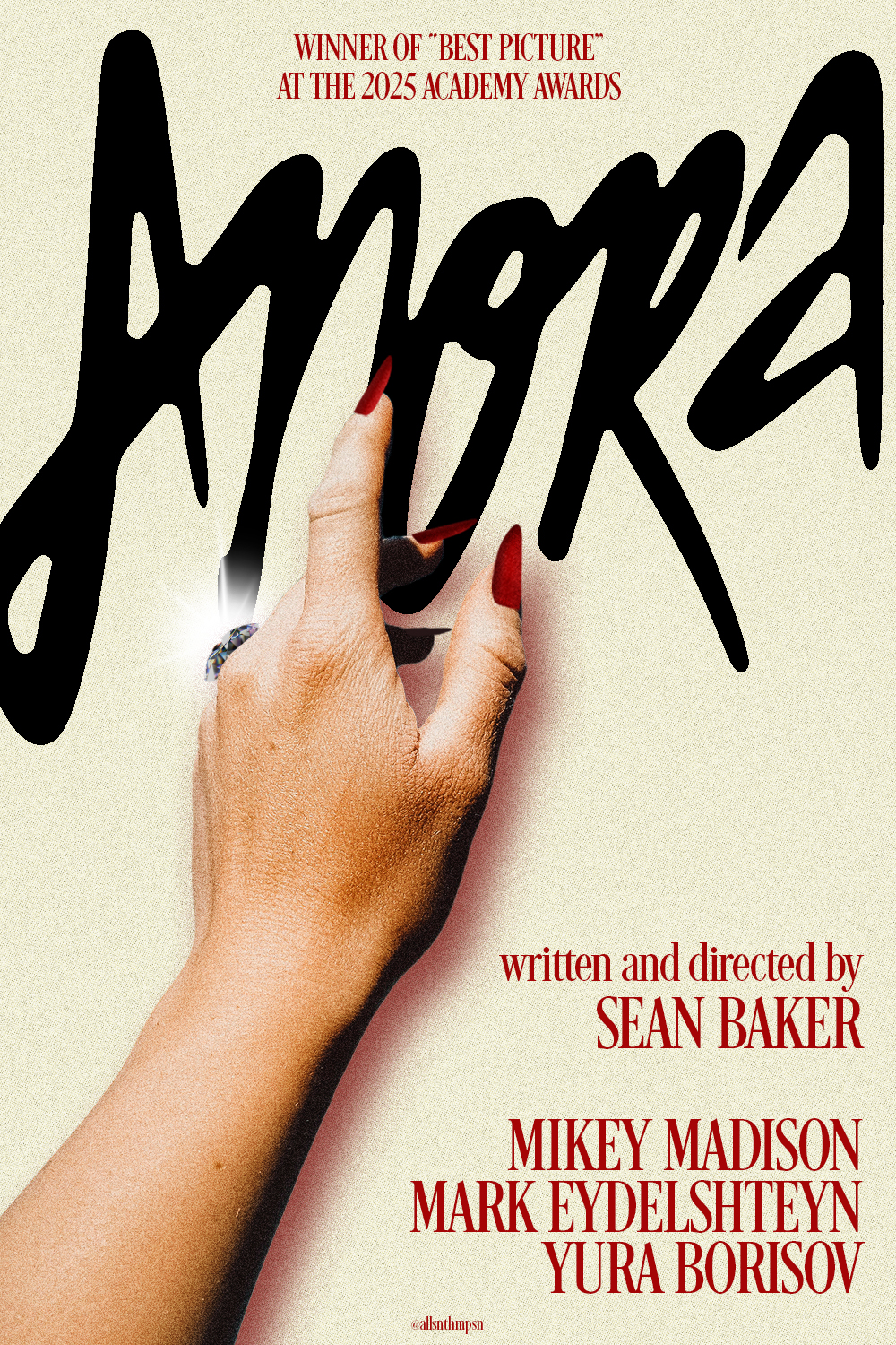 Anora - Oscars 2025 Best Picture Alternative FIlm Poster | Poster By ...