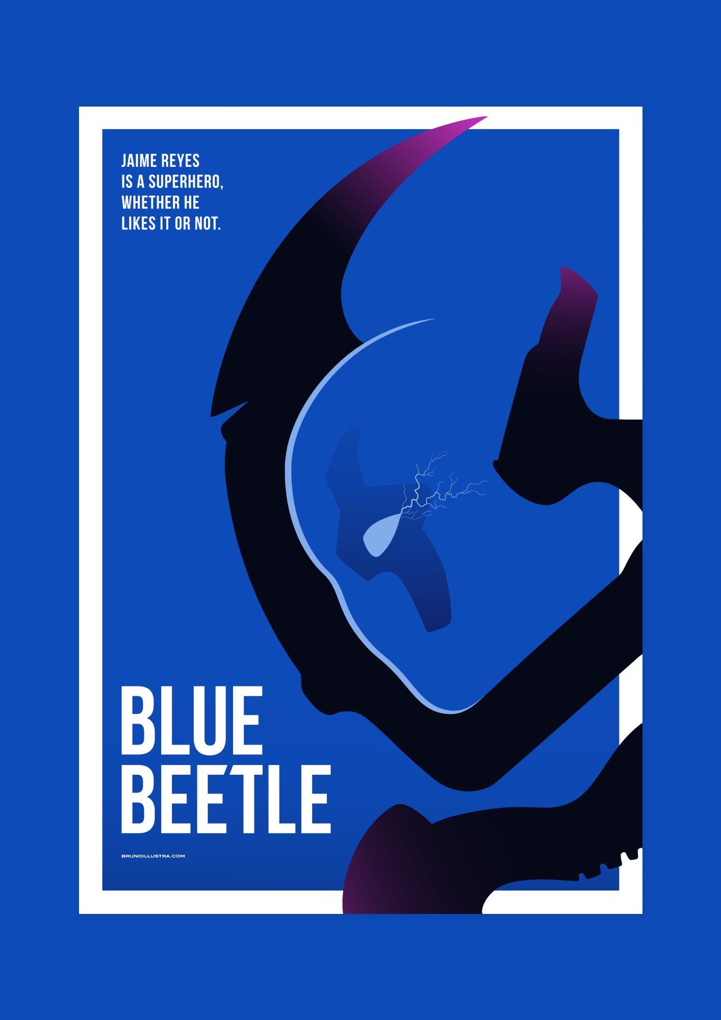 Blue Beetle Minimalist Poster | Poster By Bruno Carvalho