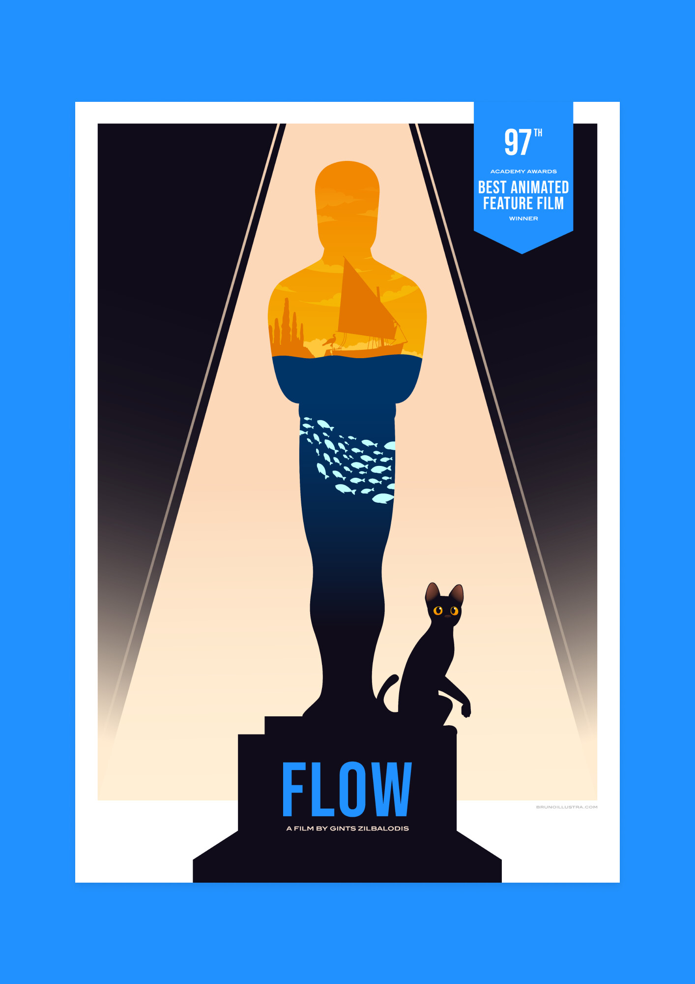 Flow Minimalist Poster | Poster By Bruno Carvalho