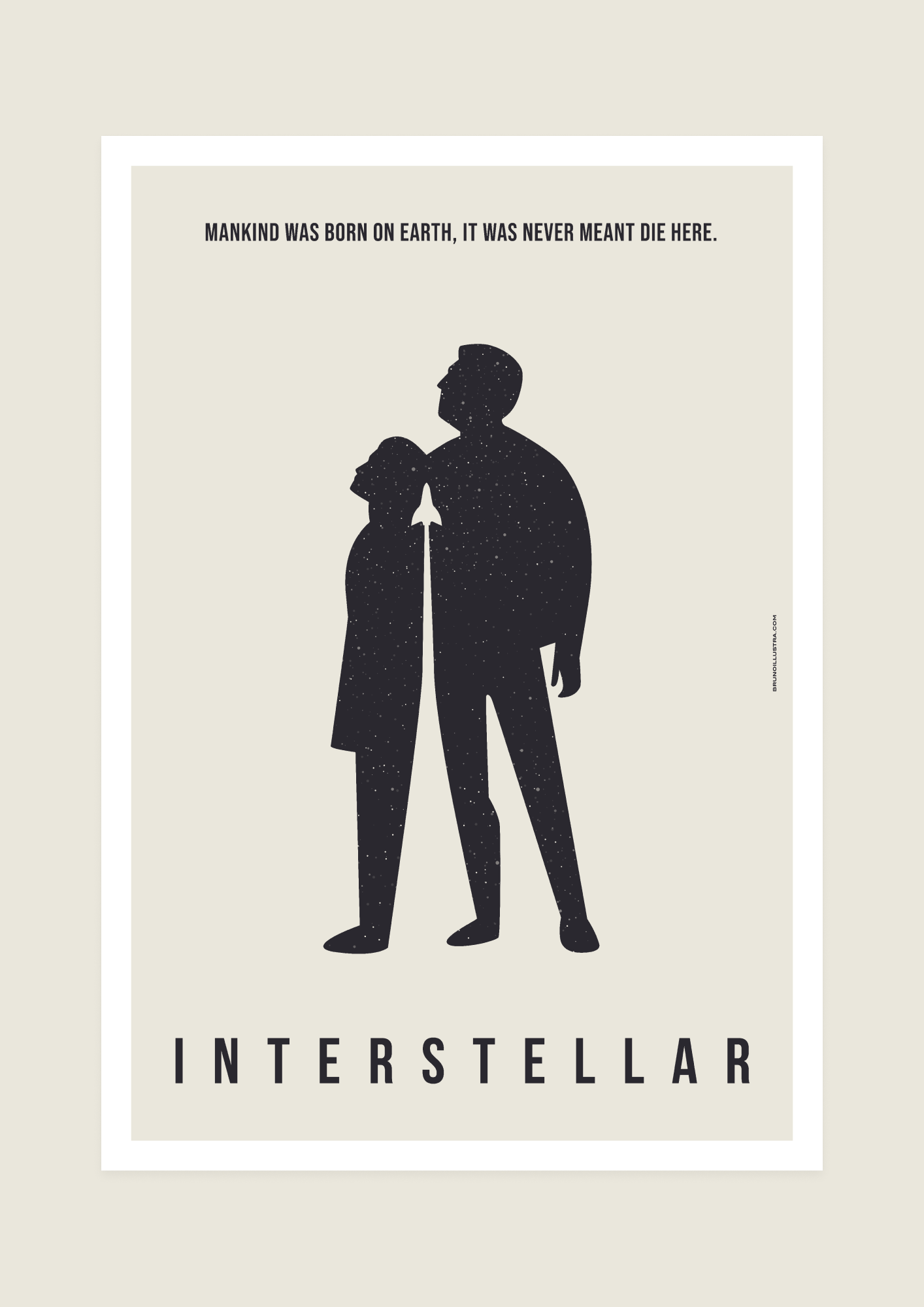 Interstellar Minimalist Poster | Poster By Bruno Carvalho