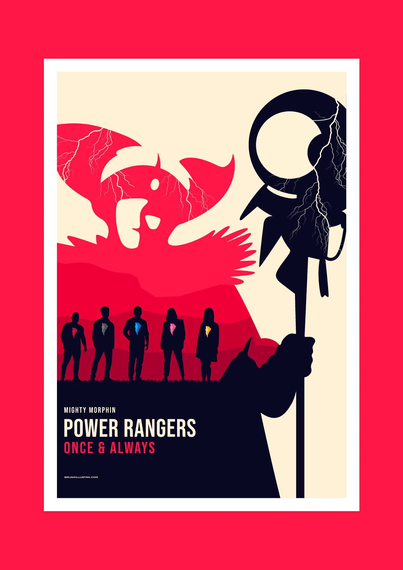 Power Rangers: Once & Always Minimalist Poster | Poster By Bruno Carvalho