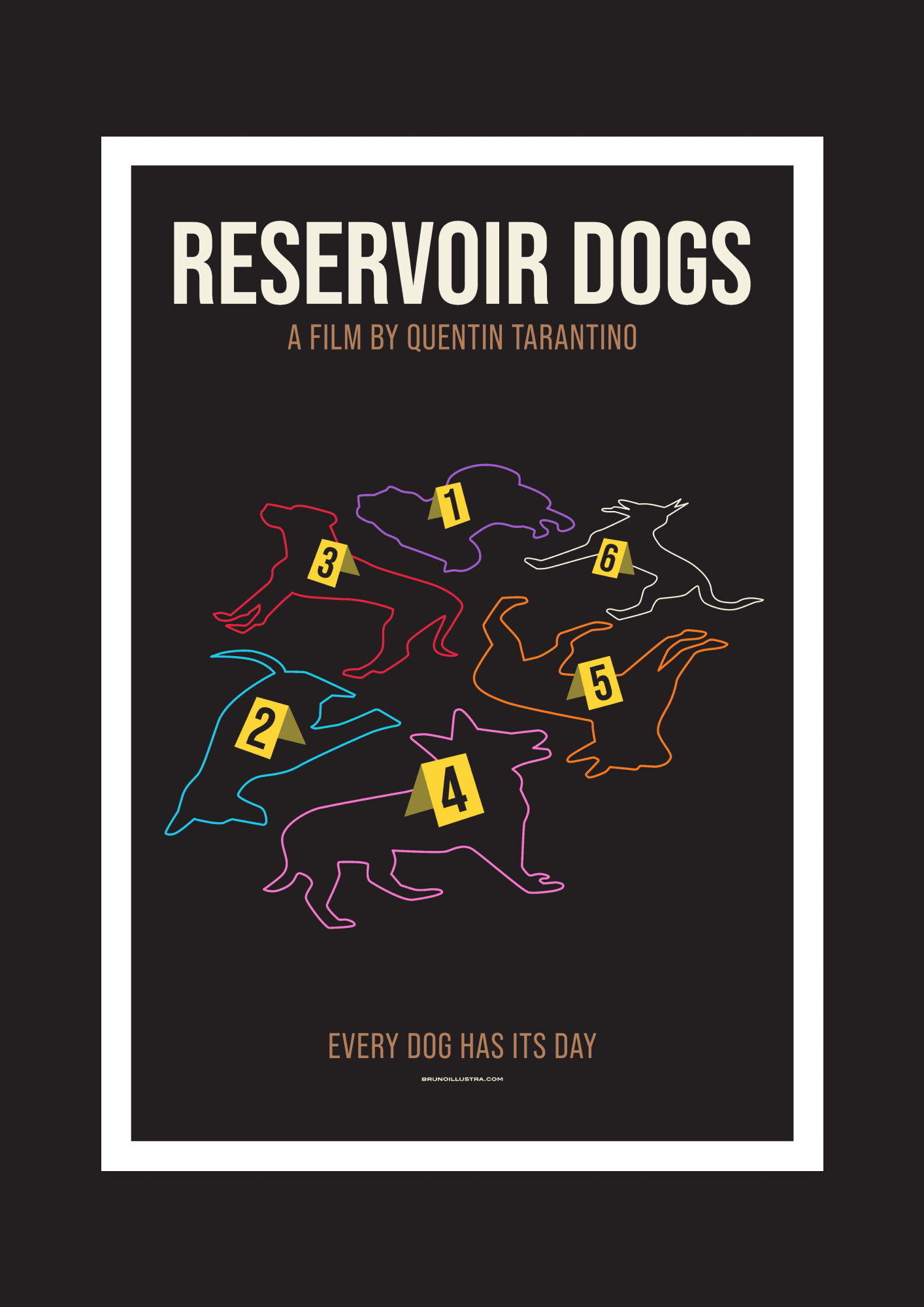 Reservoarhunder Minimalistisk Plakat