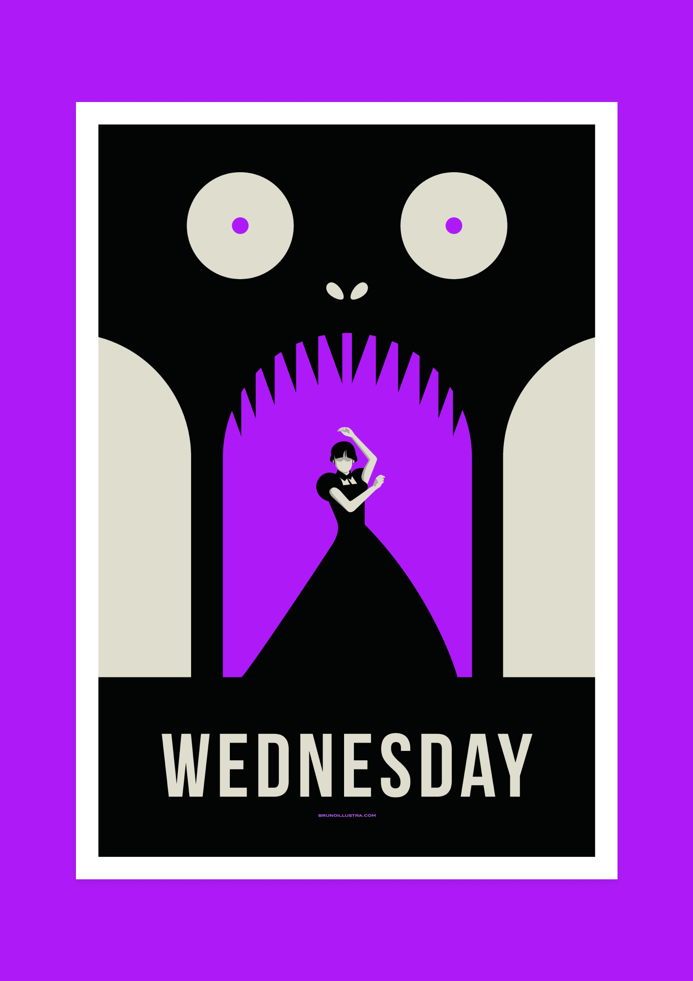 Wednesday Minimalist Poster | Poster By Bruno Carvalho