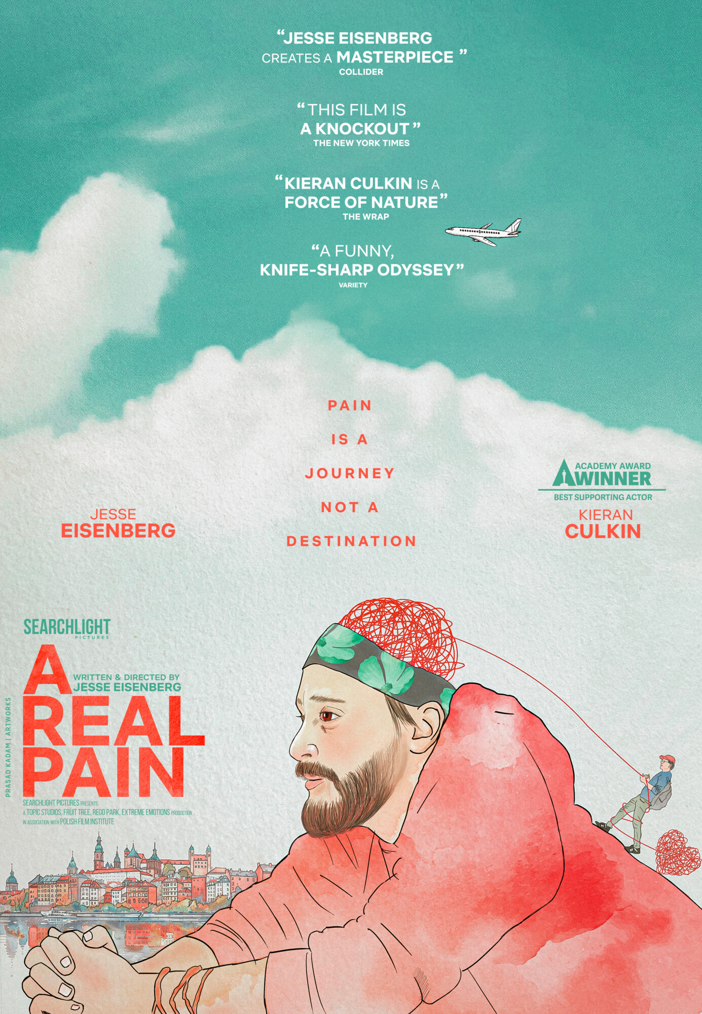 A Real Pain (2024) | Poster By Prasaadk