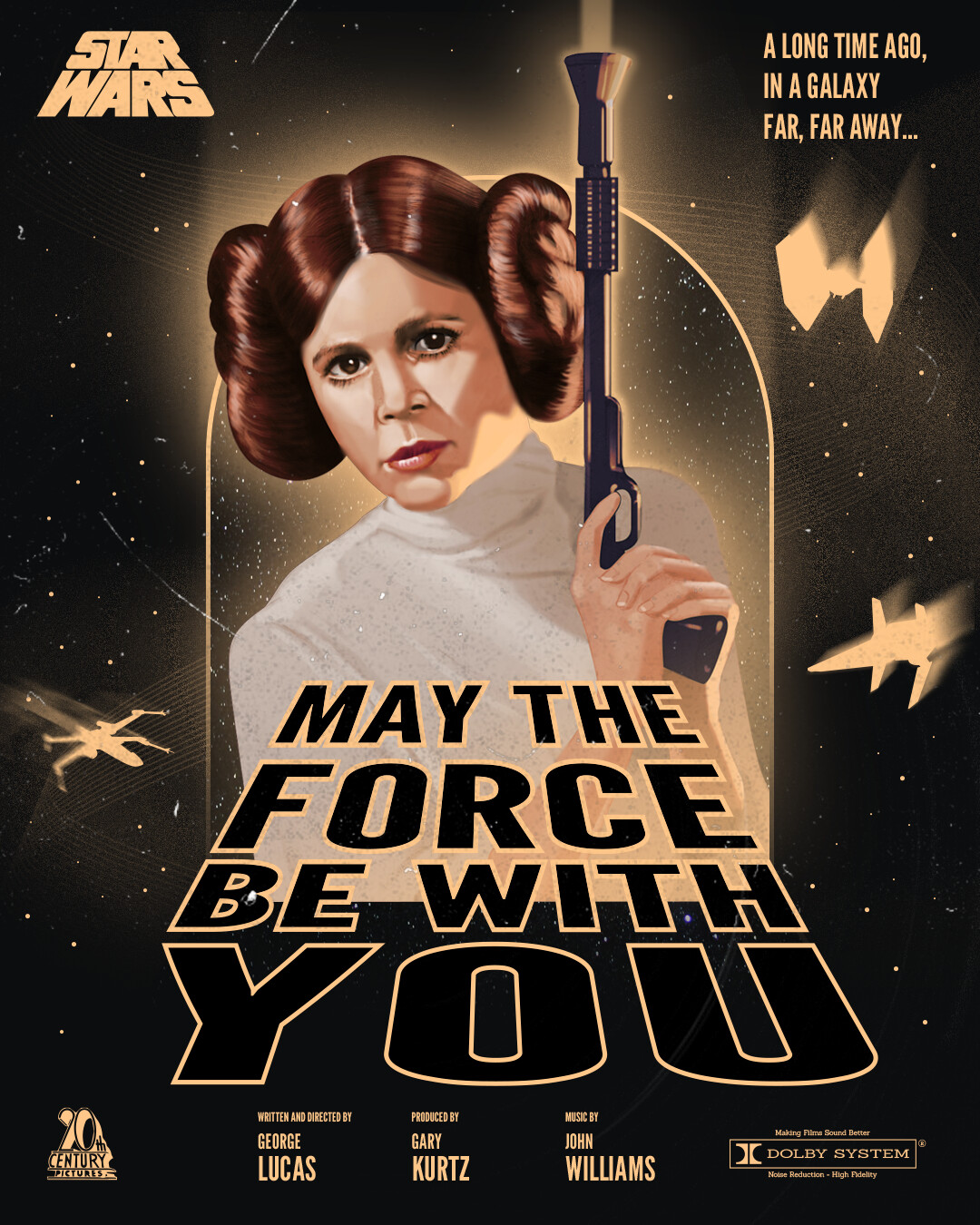 Princess Leia: "May The Force Be With You" | Poster By Facundo Tubio