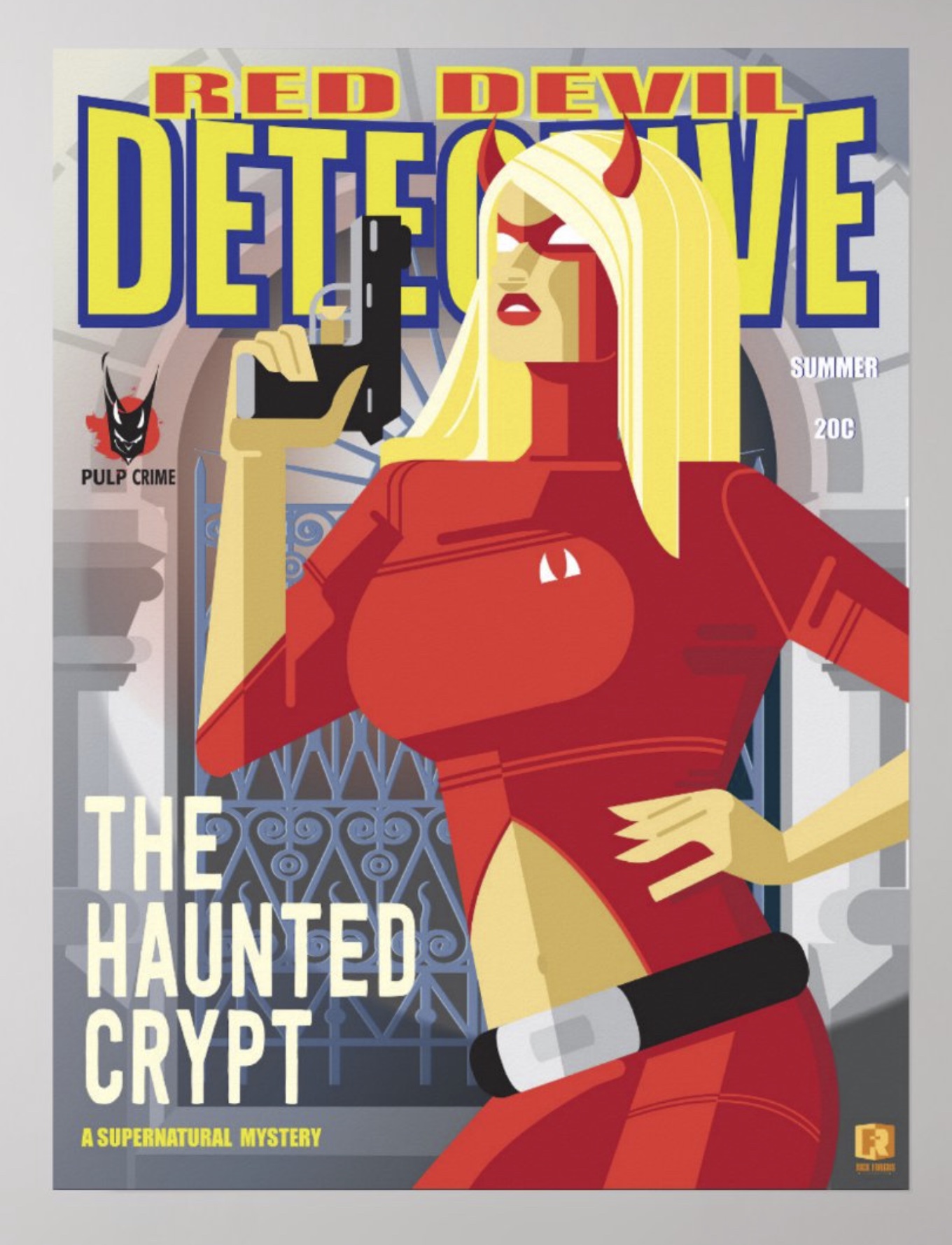 Red Devil Detective | Poster By Rick Forgus