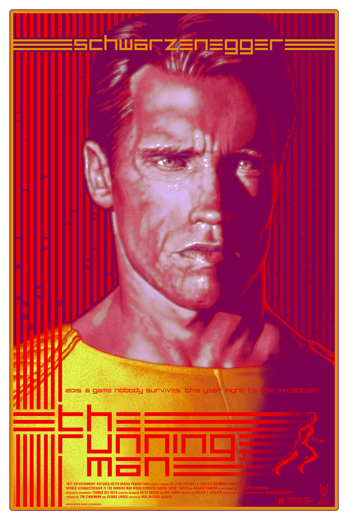 The Running Man | Poster By Neil Davies