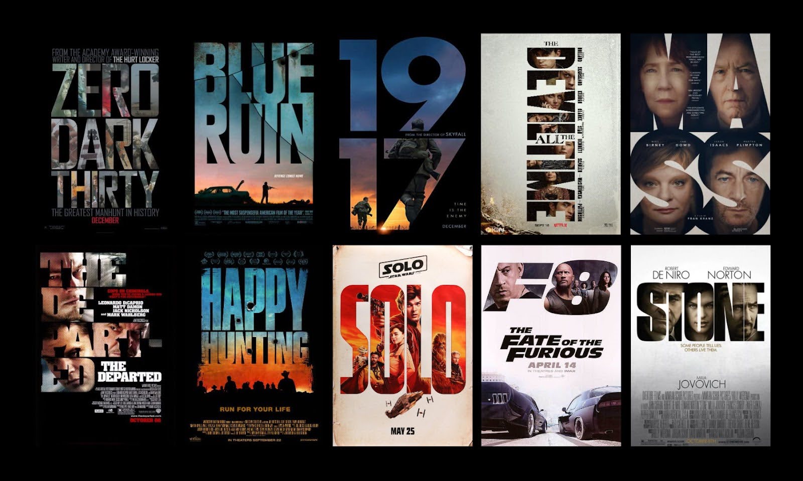Movie Poster Tropes Bingo | PosterSpy