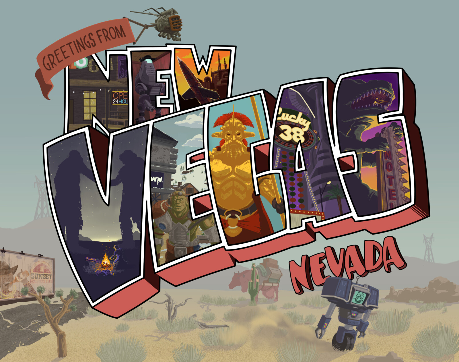 Fallout New Vegas | Poster By Brad Mrock