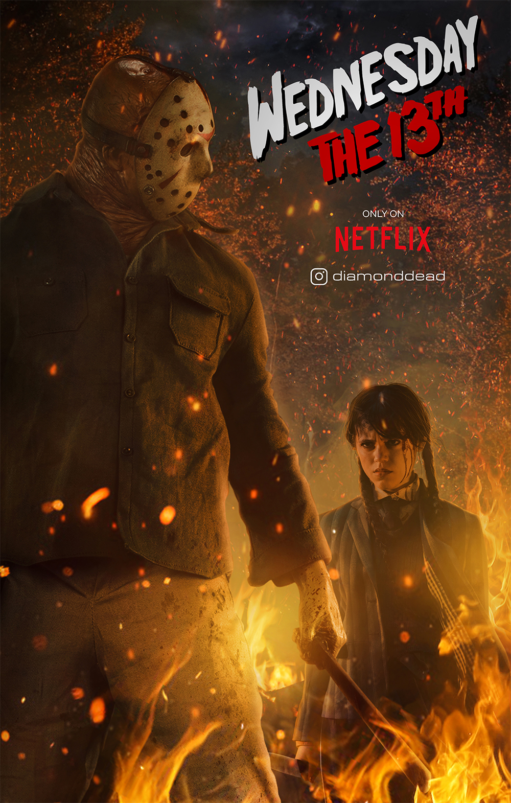 Wednesday The 13th - (Friday The 13th X Wednesday Crossover Poster ...