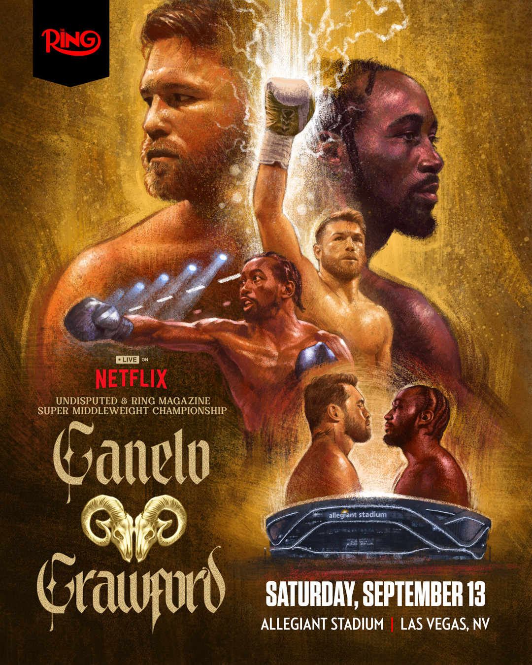 Canelo Vs Crawford Editorial Cover Illustration | Poster By Wolfgang ...