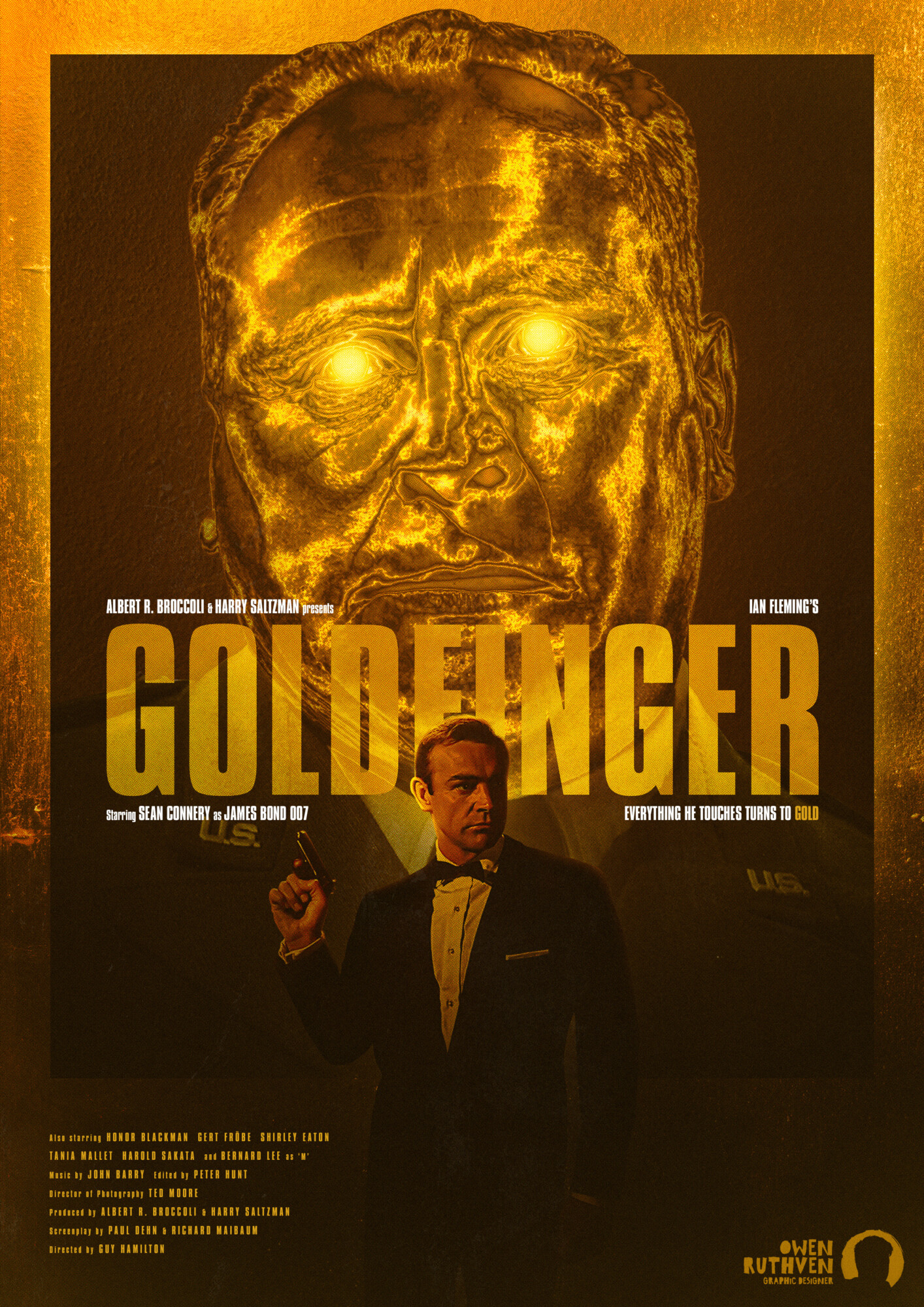 James Bond 007 – Goldfinger Poster | Poster By OwenRuthven