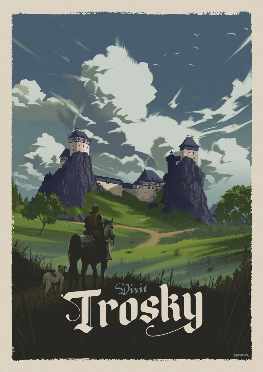 Kingdom Come Deliverance 2 - Visit Trosky | Poster By GeekyNinja