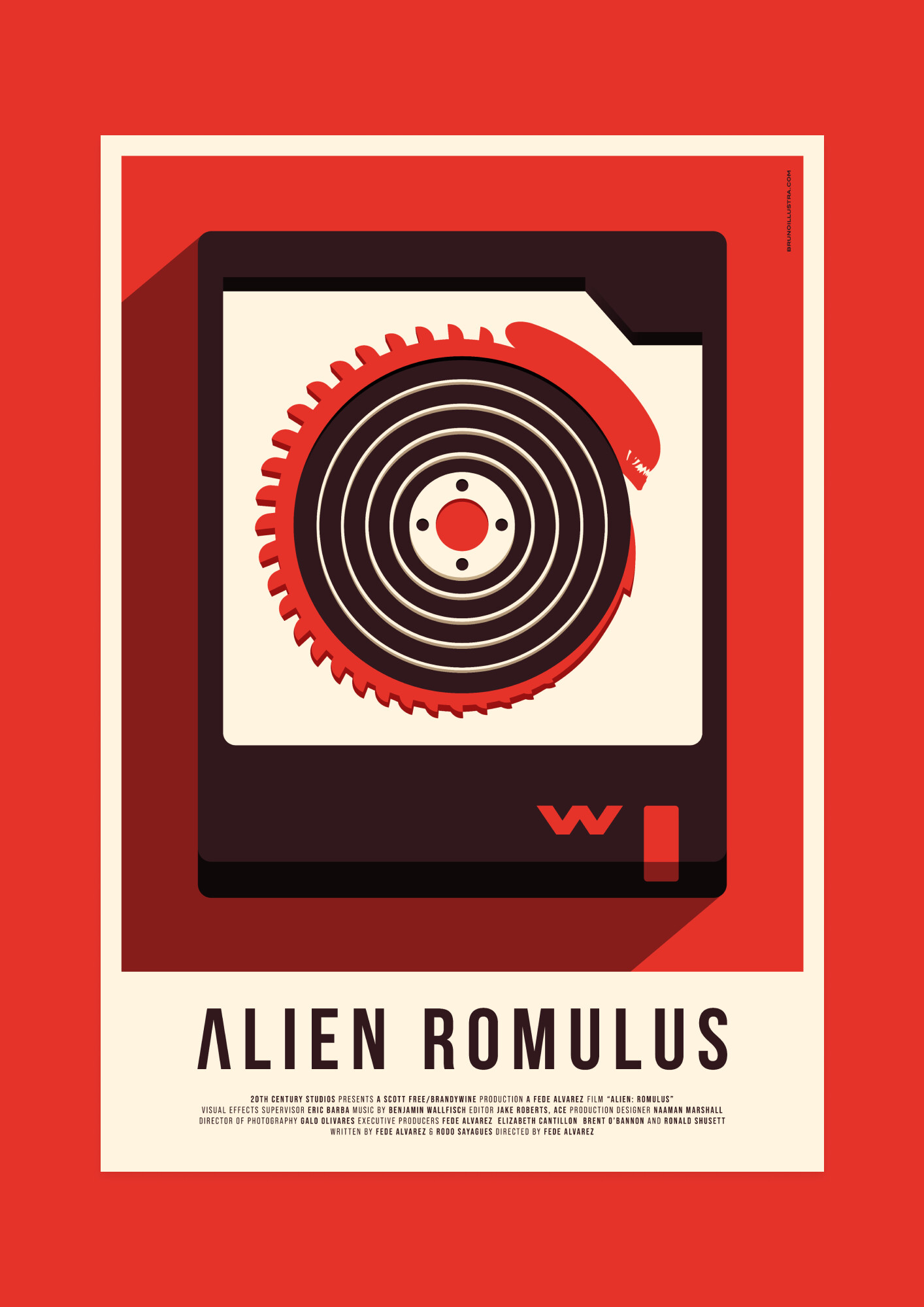 Alien Romulus Minimalist Poster | Poster By Bruno Carvalho