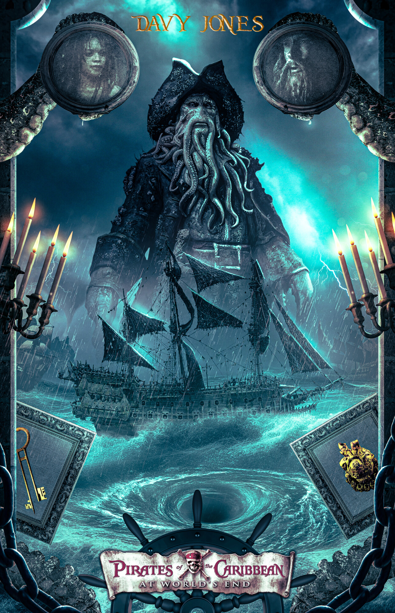 Davy Jones Poster By Komdech Putharam