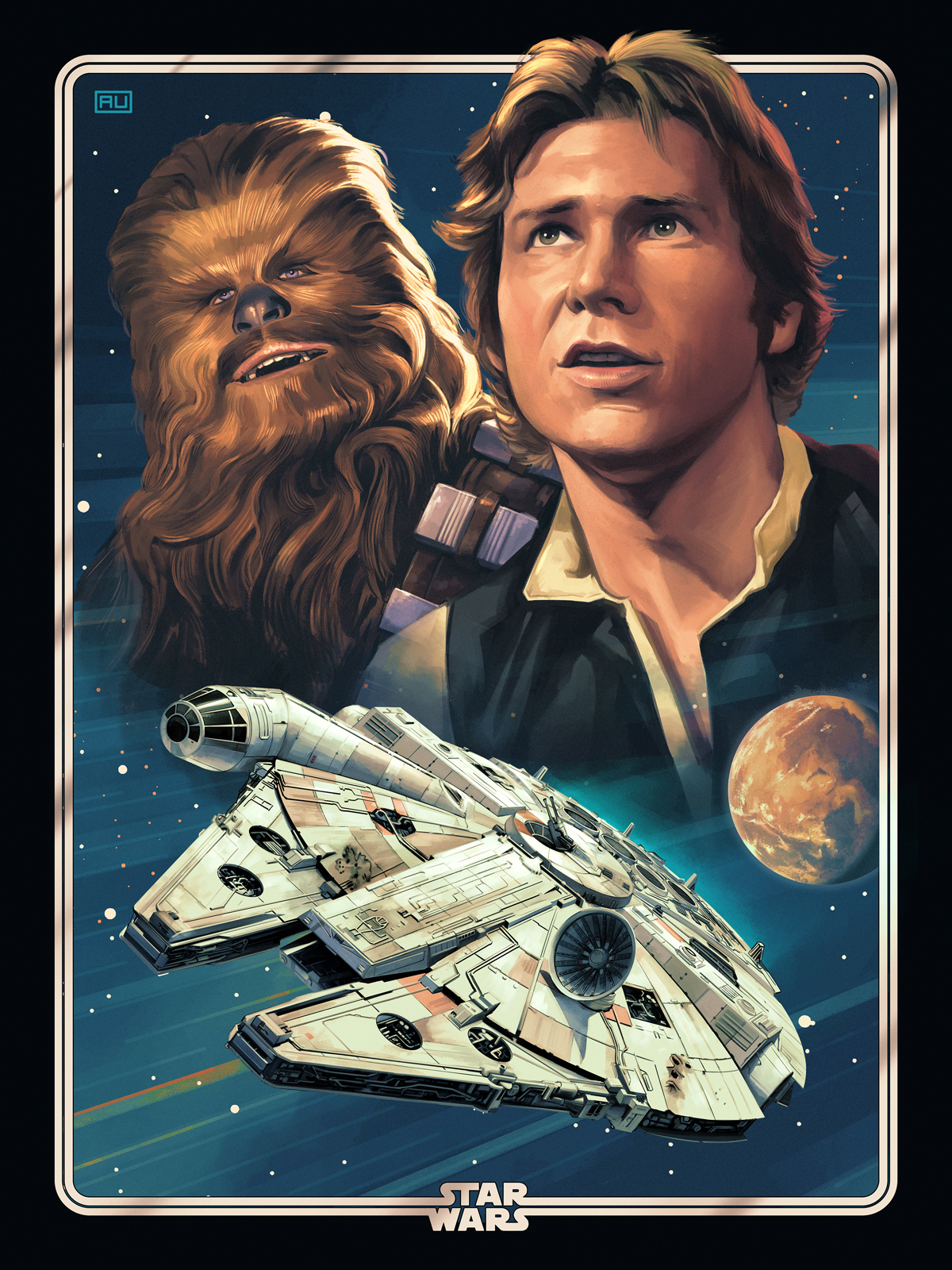 Star Wars - Ships And Pilots #1 - Han, Chewie And The Falcon | Poster ...
